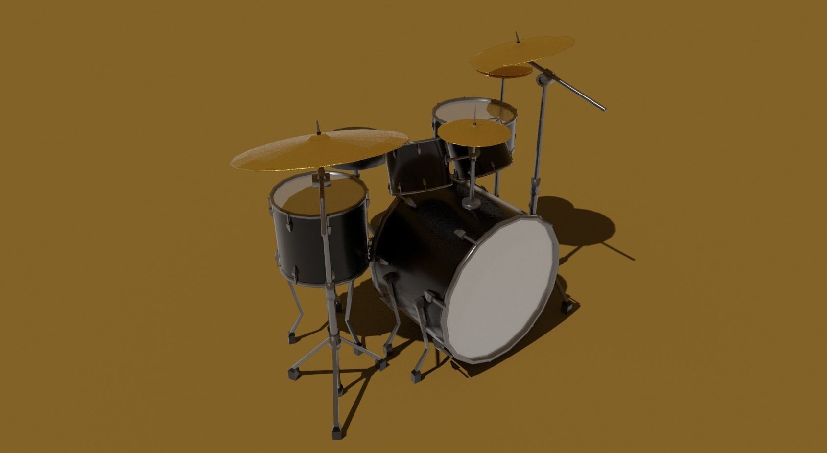 3D model Low Poly Drum set VR / AR / low-poly | CGTrader