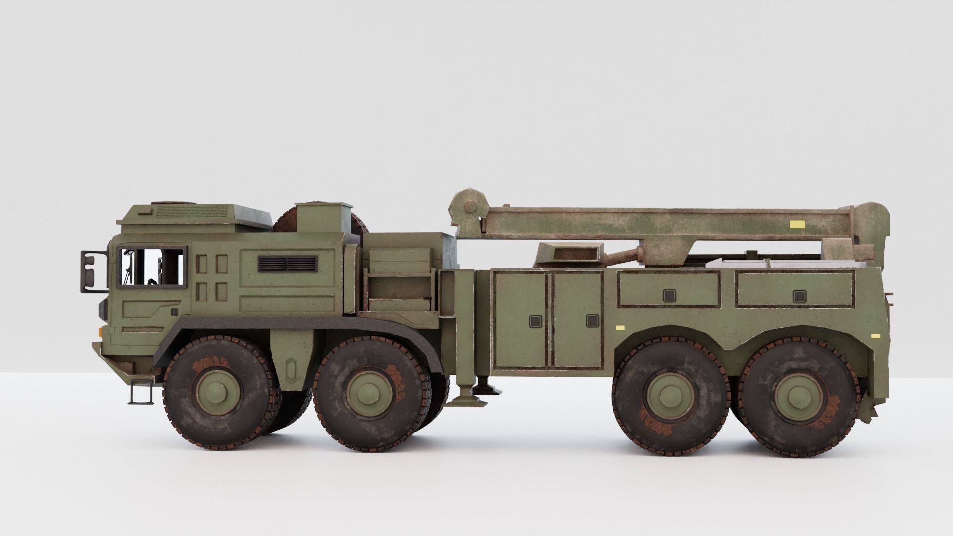 3D model British MAN SVR 8x8 Recovery Truck VR AR Low Poly Game Ready ...