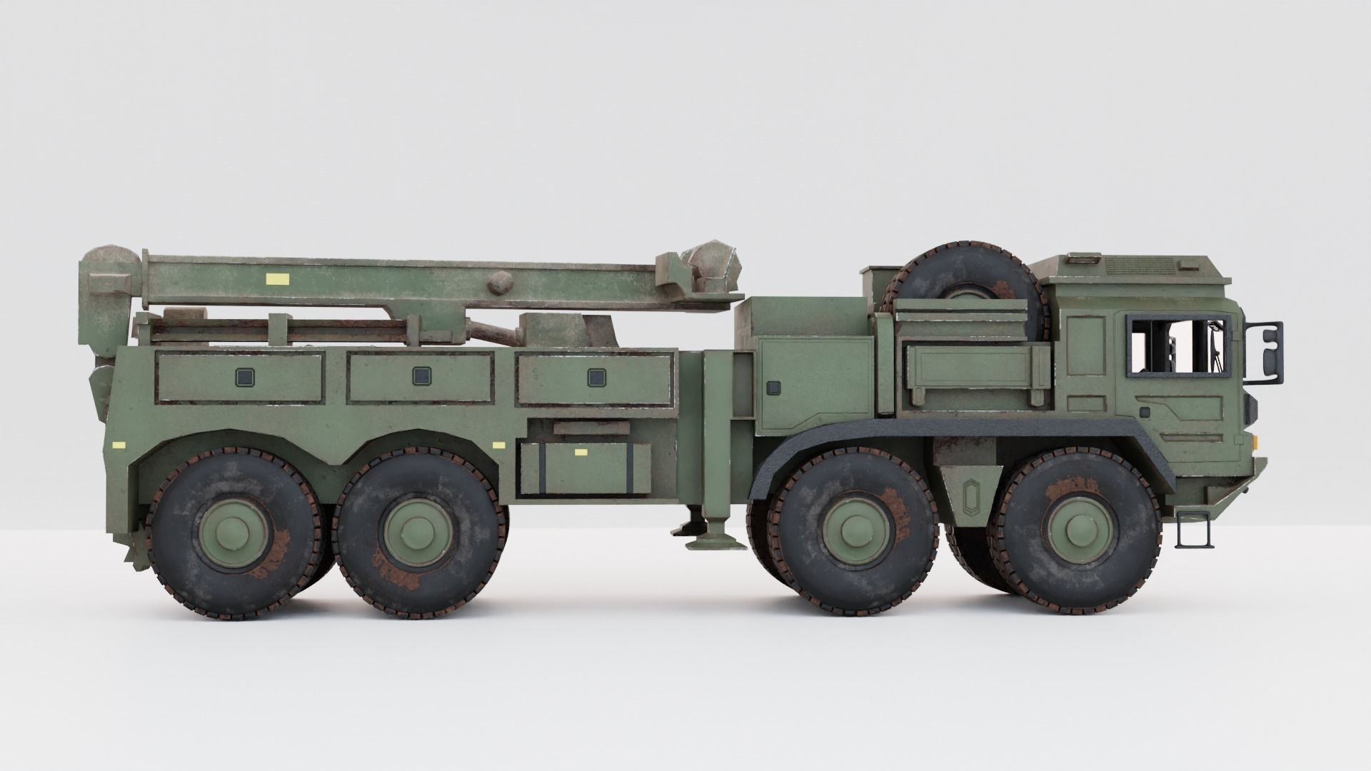 3D model British MAN SVR 8x8 Recovery Truck VR AR Low Poly Game Ready ...