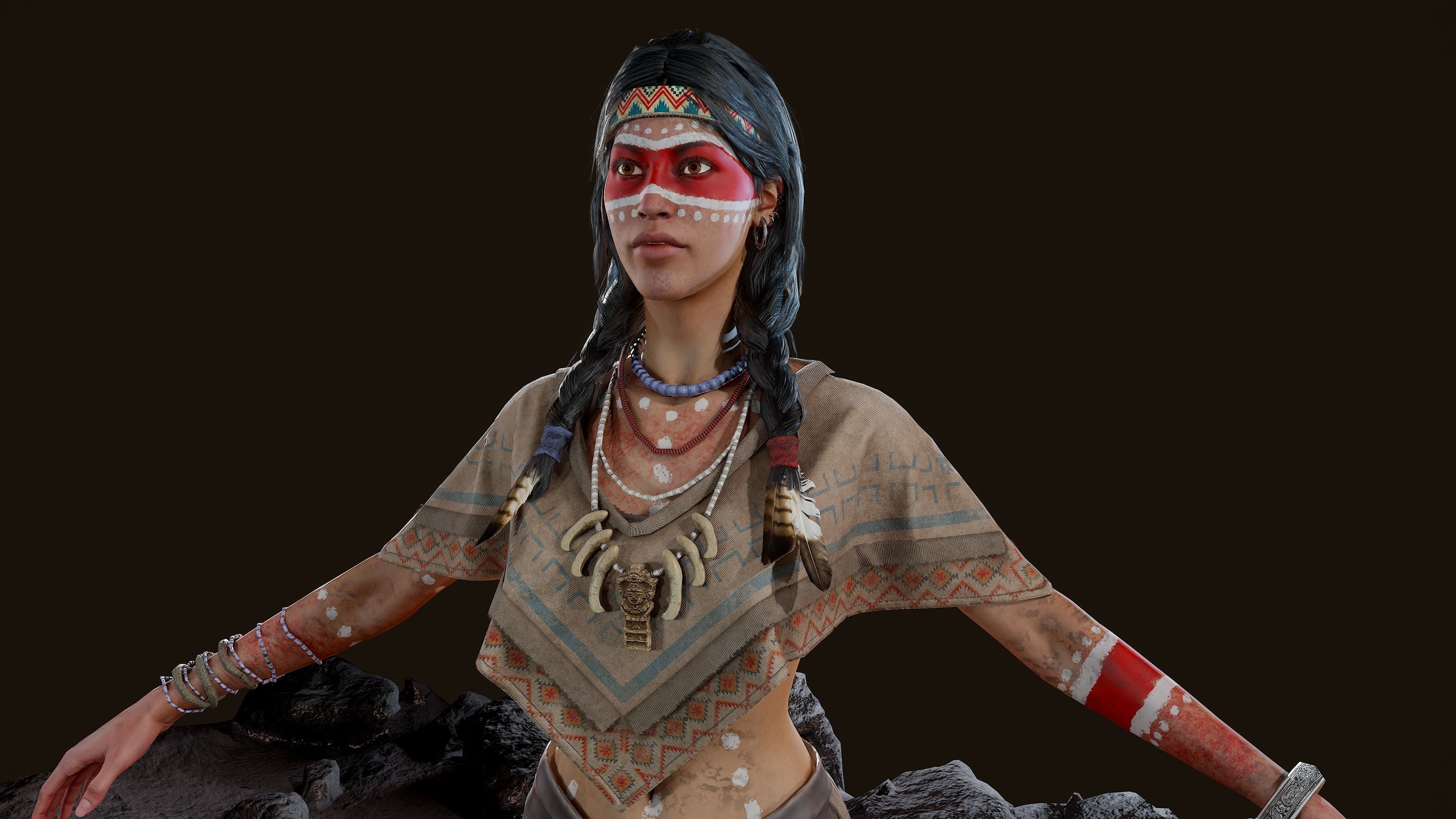3D model Apache Female 1 VR / AR / low-poly | CGTrader