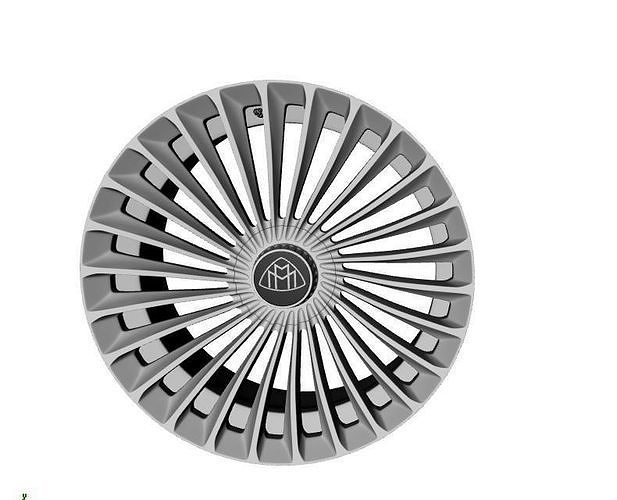 wheels maybach 222 3D model | CGTrader