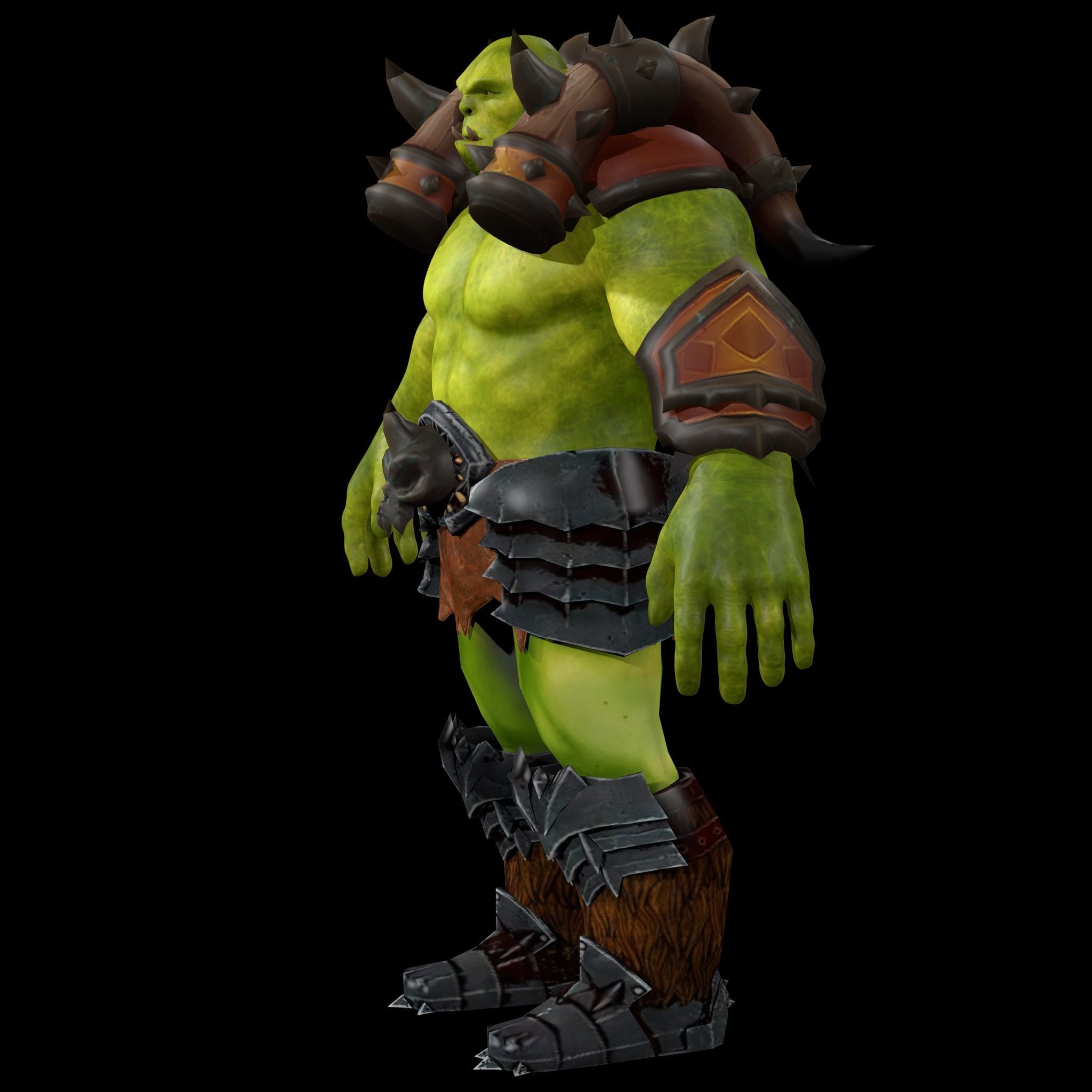 Orc Warrior Rigged Model 3D model rigged | CGTrader