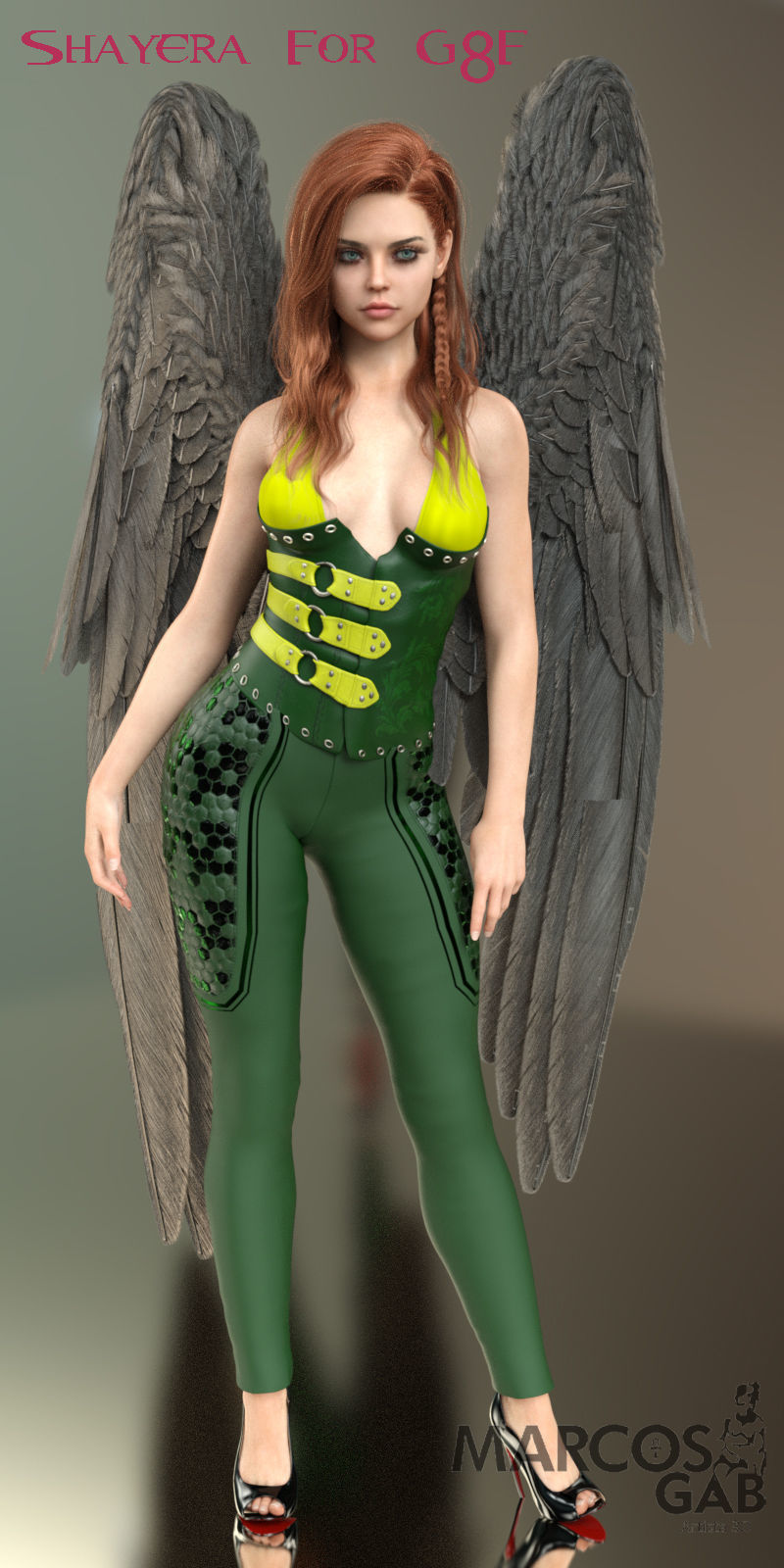 Shayera for Genesis 8 Female 3D model animated rigged | CGTrader