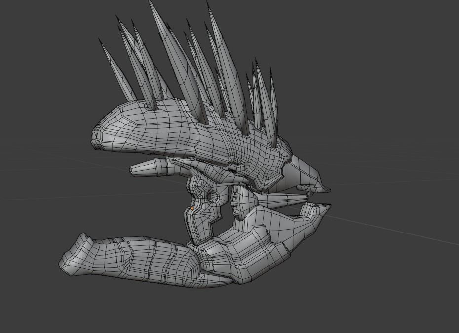 3D model Needler futuristic weapon with lights VR / AR / low-poly ...