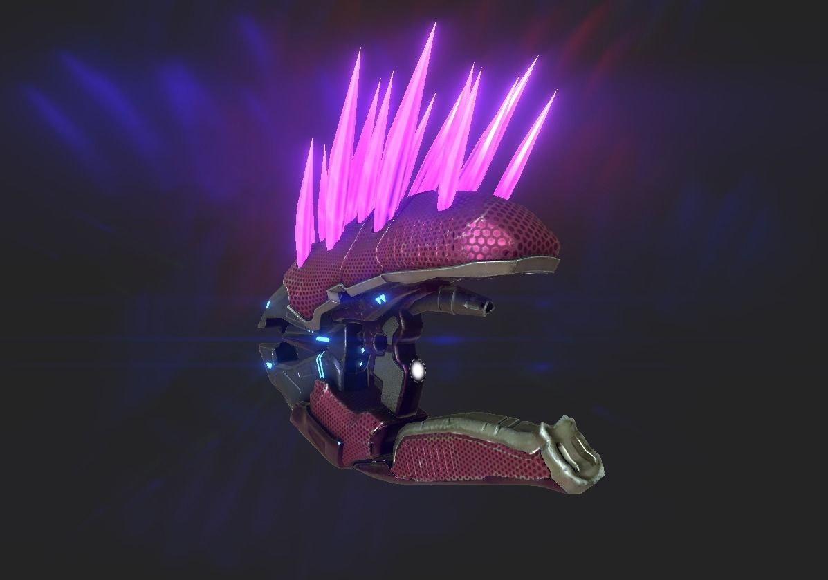 3D model Needler futuristic weapon with lights VR / AR / low-poly ...