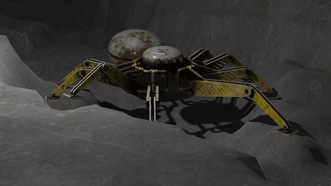 steel robot spider 3D model | CGTrader