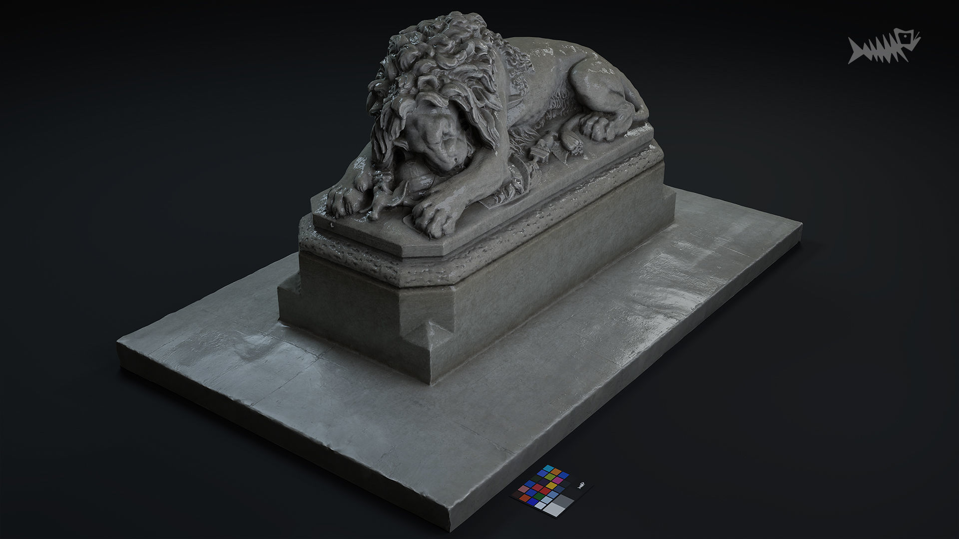Lion Statue E PBR 4K free VR / AR / low-poly 3D model rigged | CGTrader