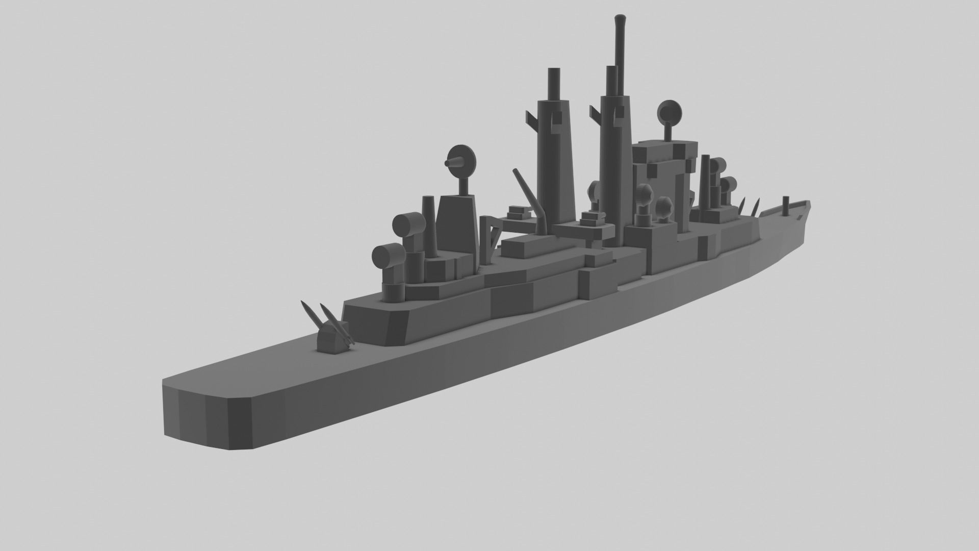 USS Chicago Bundle - Models for small scale printing 3D model 3D ...