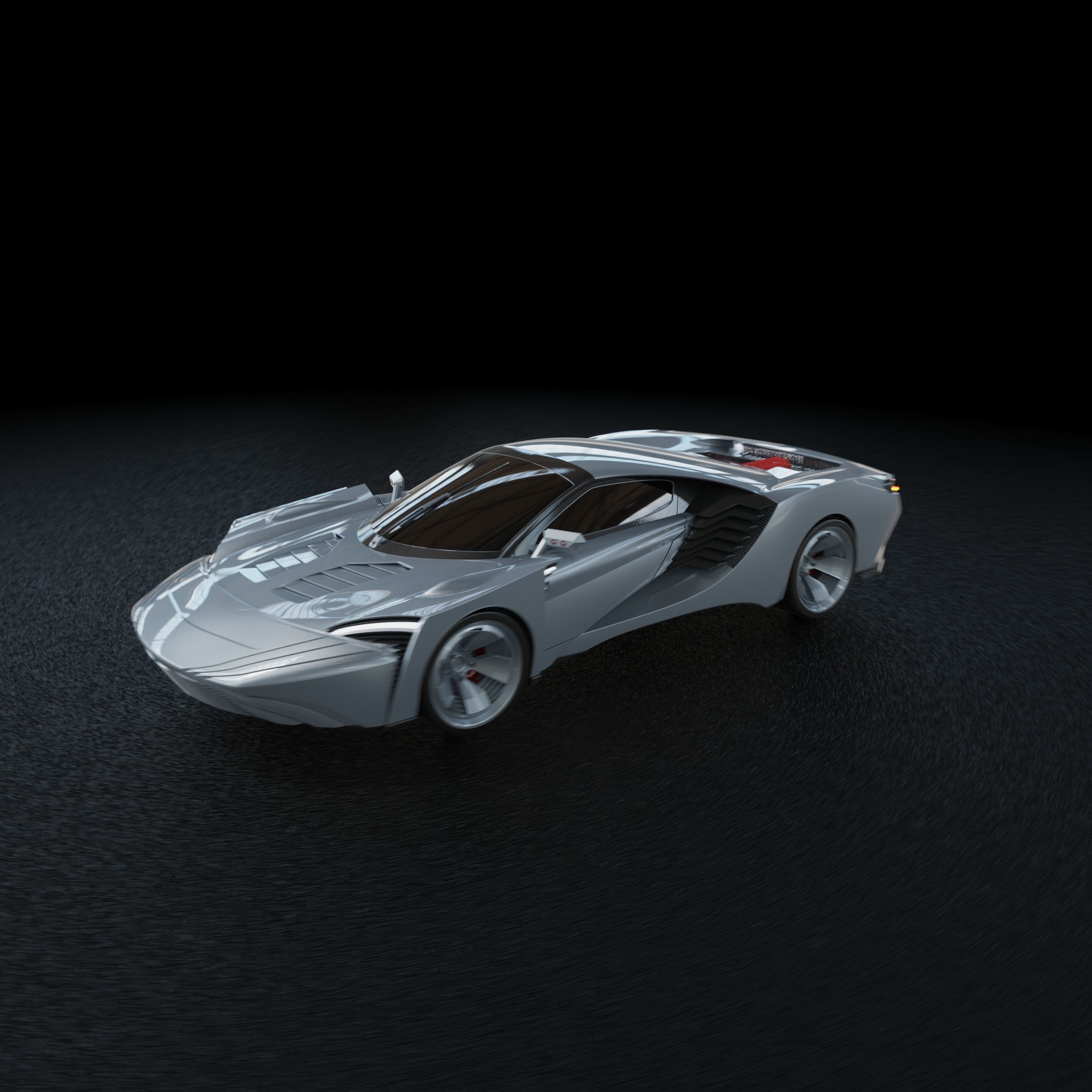 Vision R futuristic sports car 3D model | CGTrader