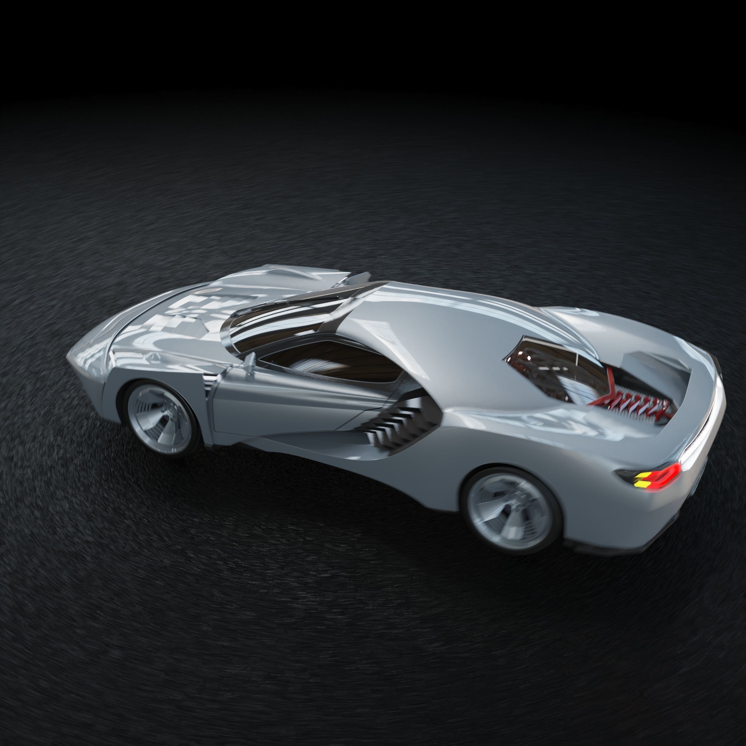 Vision R futuristic sports car 3D model | CGTrader