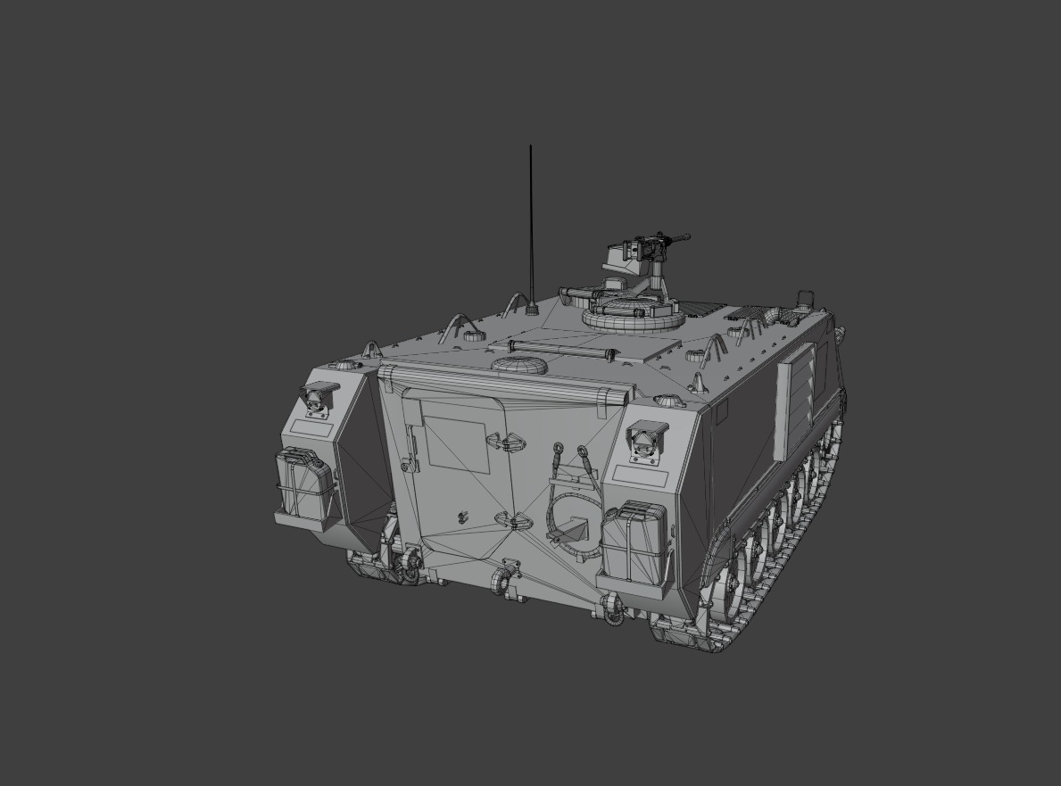 3D model M113A3 APC - Armoured Personnel Carrier VR / AR / low-poly ...