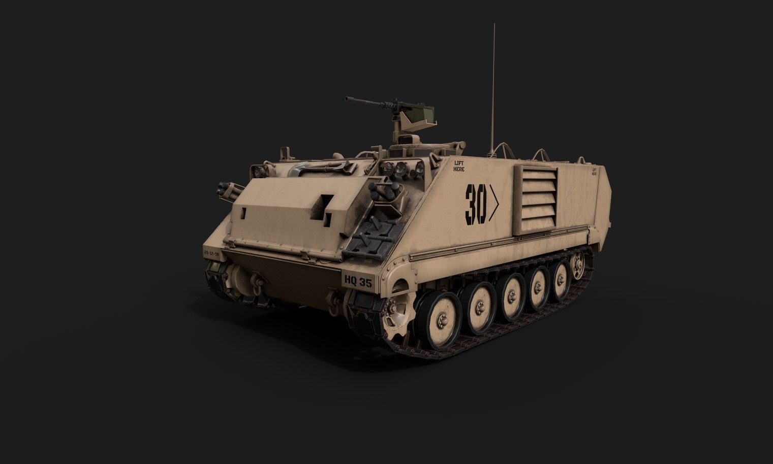 3D model M113A3 APC - Armoured Personnel Carrier VR / AR / low-poly ...