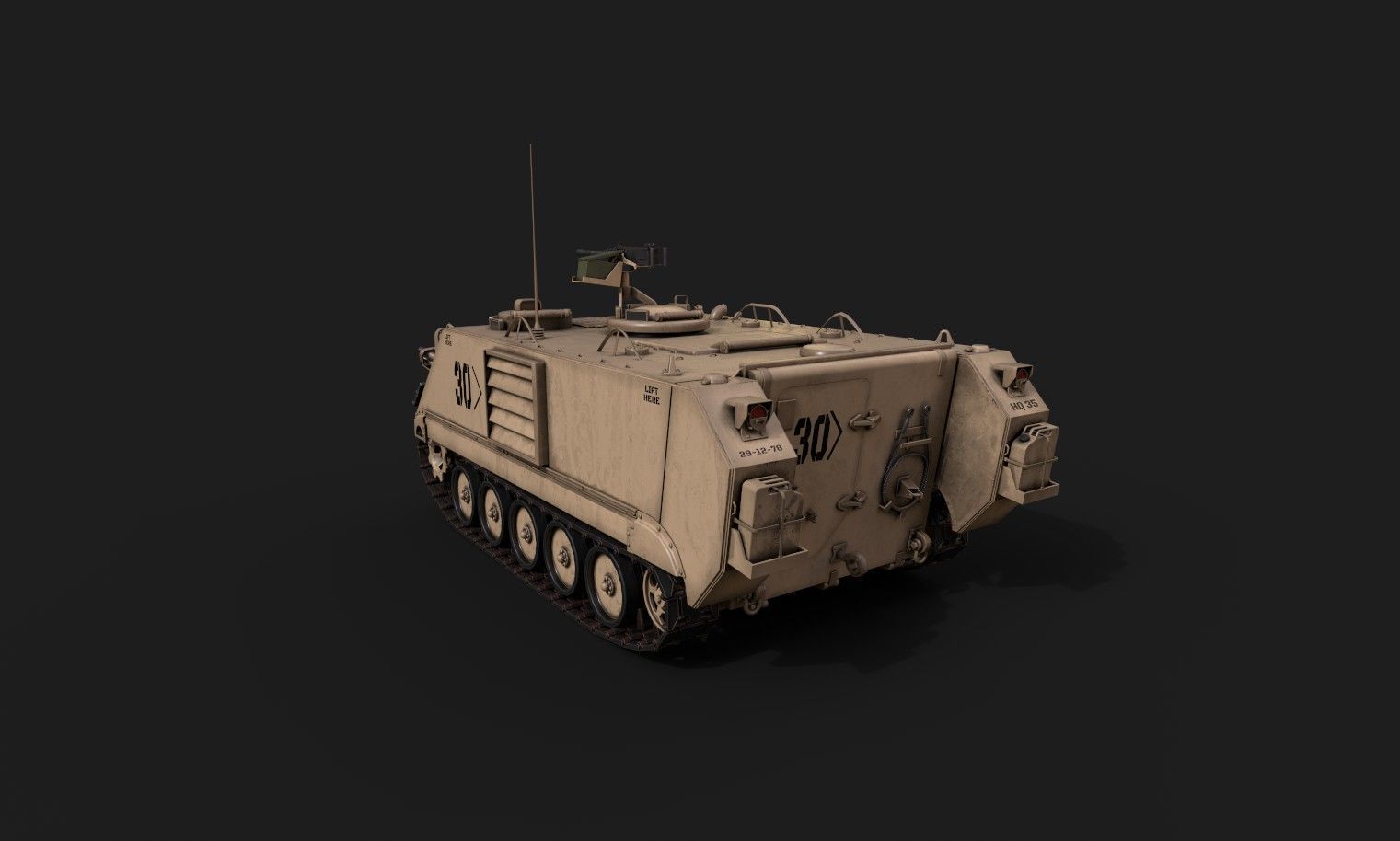 3D model M113A3 APC - Armoured Personnel Carrier VR / AR / low-poly ...