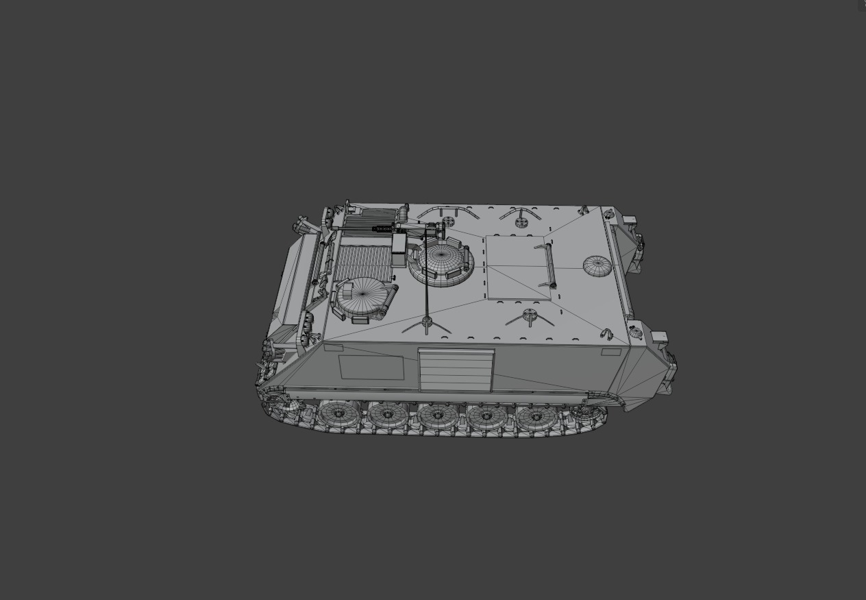 3D model M113A3 APC - Armoured Personnel Carrier VR / AR / low-poly ...