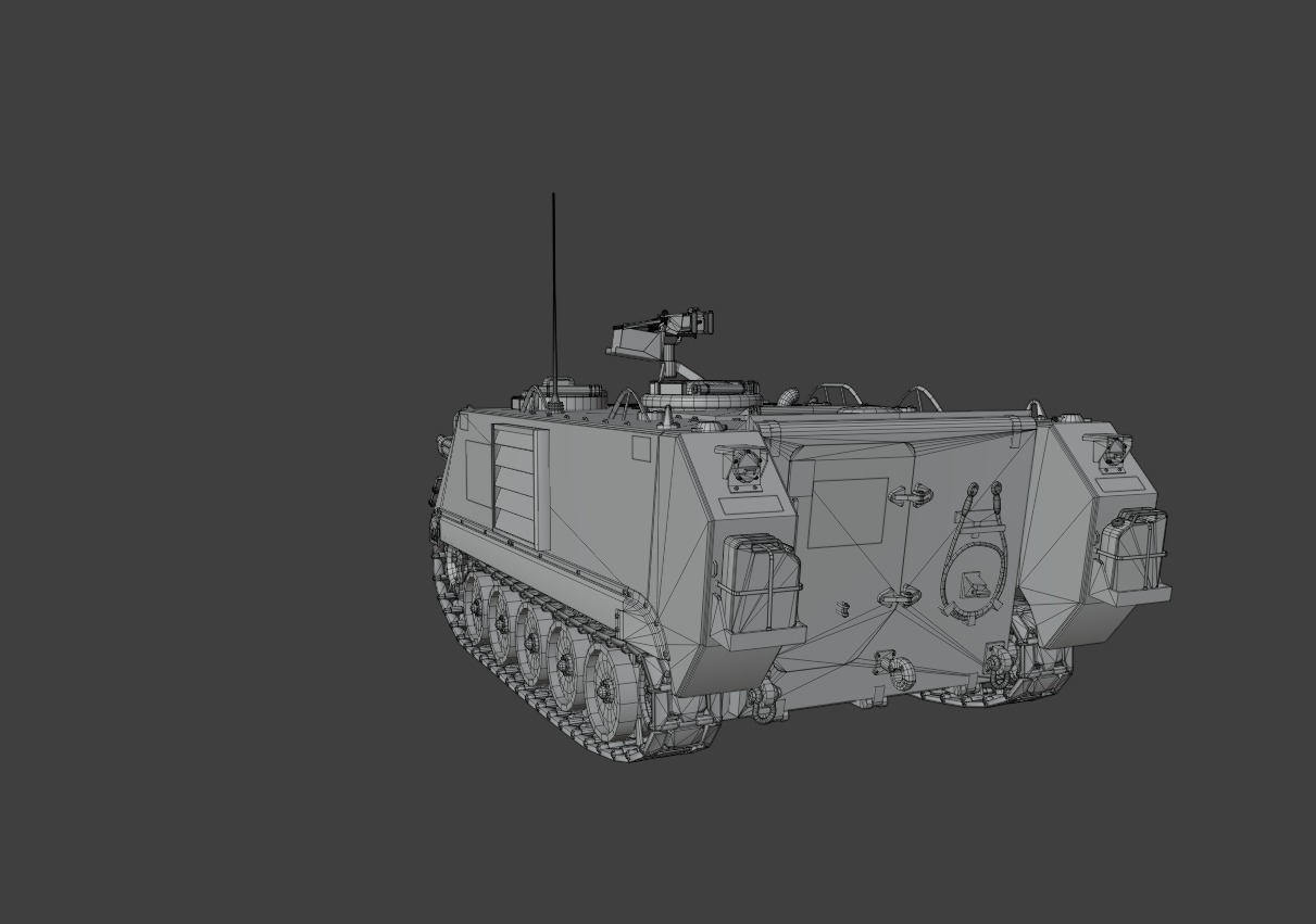 3D model M113A3 APC - Armoured Personnel Carrier VR / AR / low-poly ...