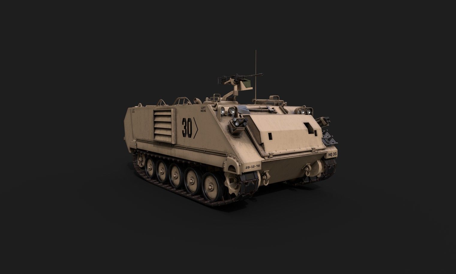 3D model M113A3 APC - Armoured Personnel Carrier VR / AR / low-poly ...