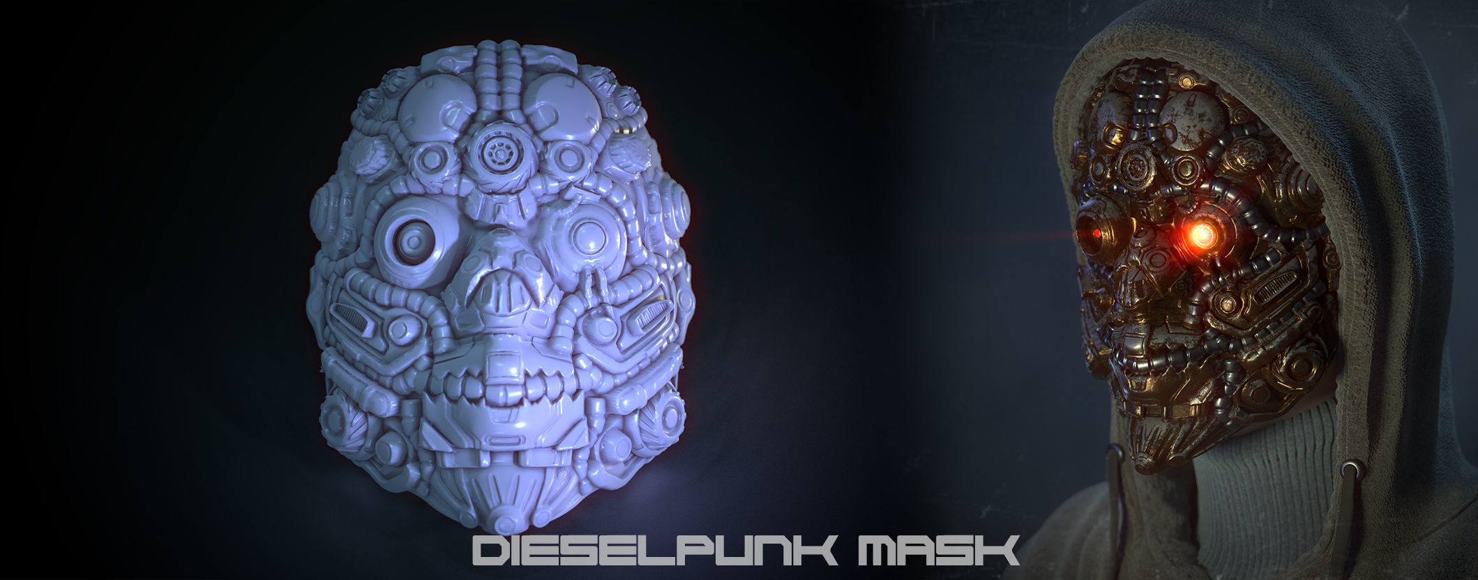 Dieselpunk mask 3D model 3D printable | CGTrader