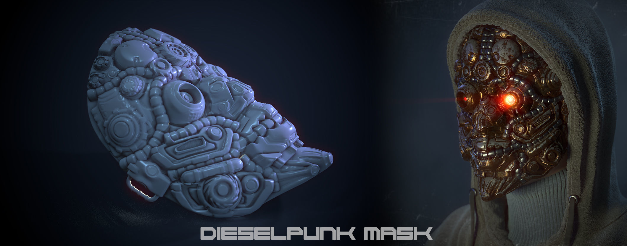 Dieselpunk mask 3D model 3D printable | CGTrader