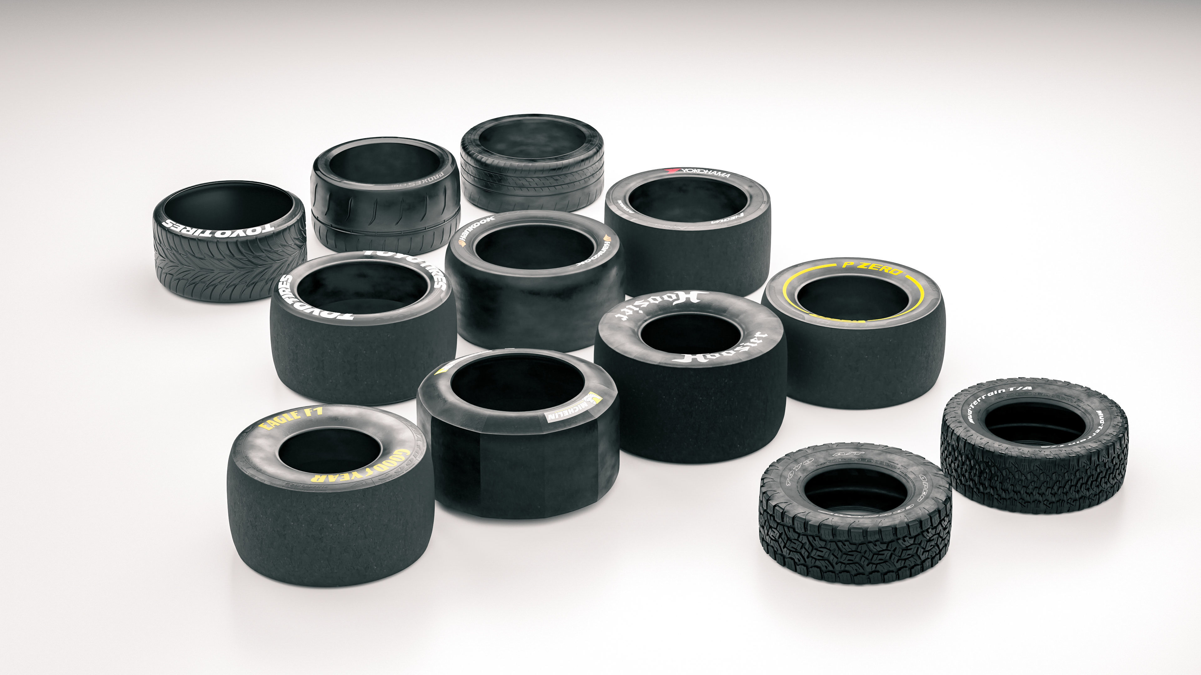 Ultimate Tire Package Racing slicks-street-race-offroad 3D model | CGTrader