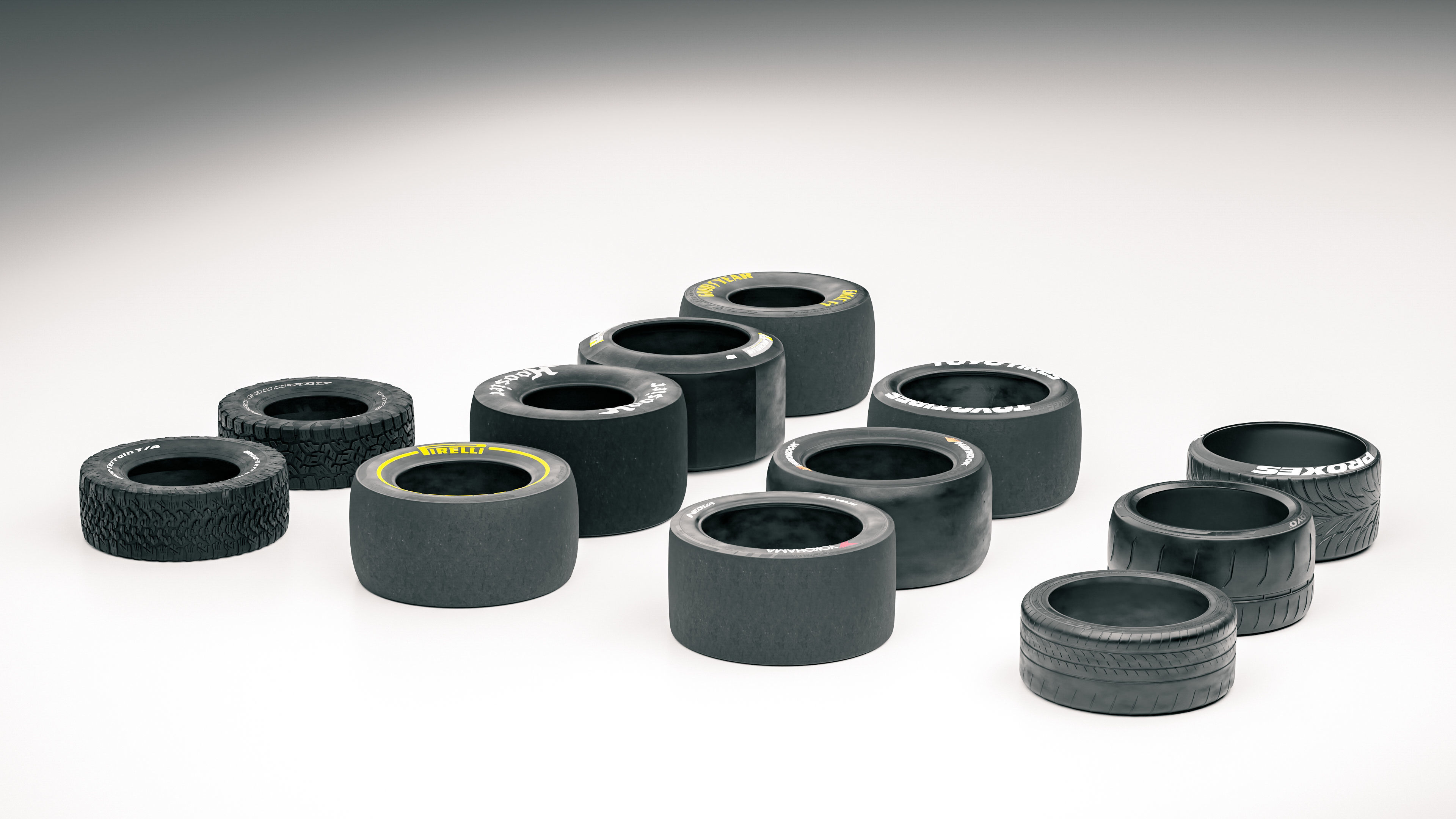 Ultimate Tire Package Racing slicks-street-race-offroad 3D model | CGTrader