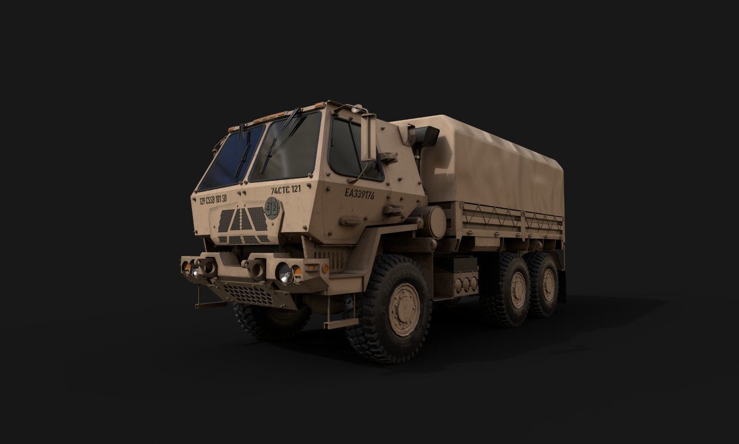 3D model M1083 FMTV 6x6 Medium Tactical Vehicle VR / AR / low-poly ...