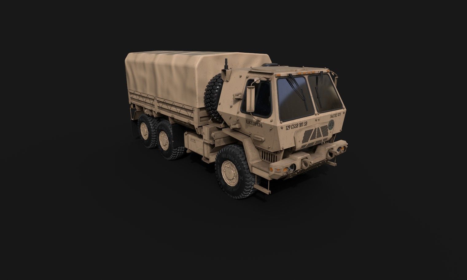 3D model M1083 FMTV 6x6 Medium Tactical Vehicle VR / AR / low-poly ...
