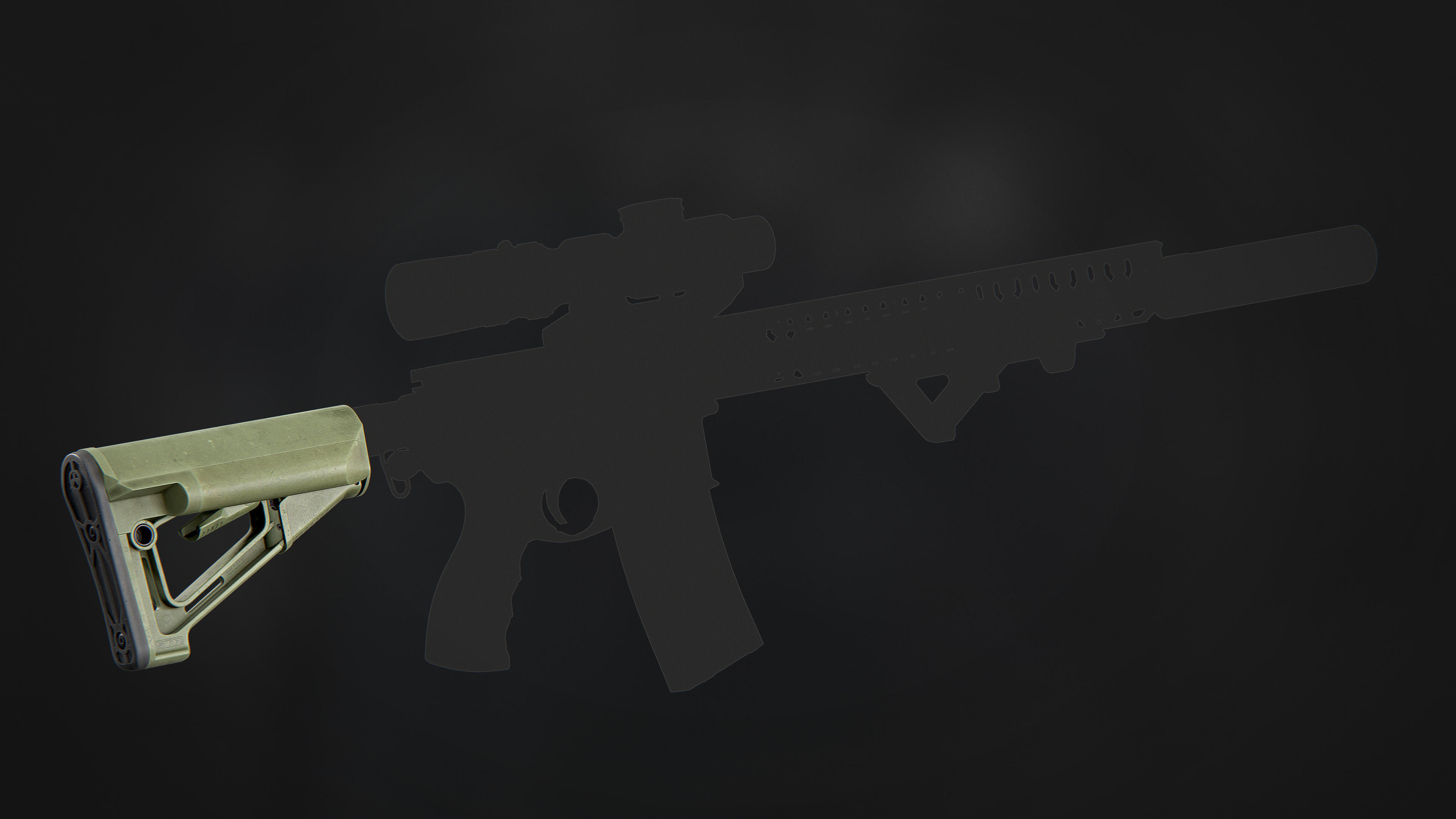 3D model Magpul STR VR / AR / low-poly | CGTrader