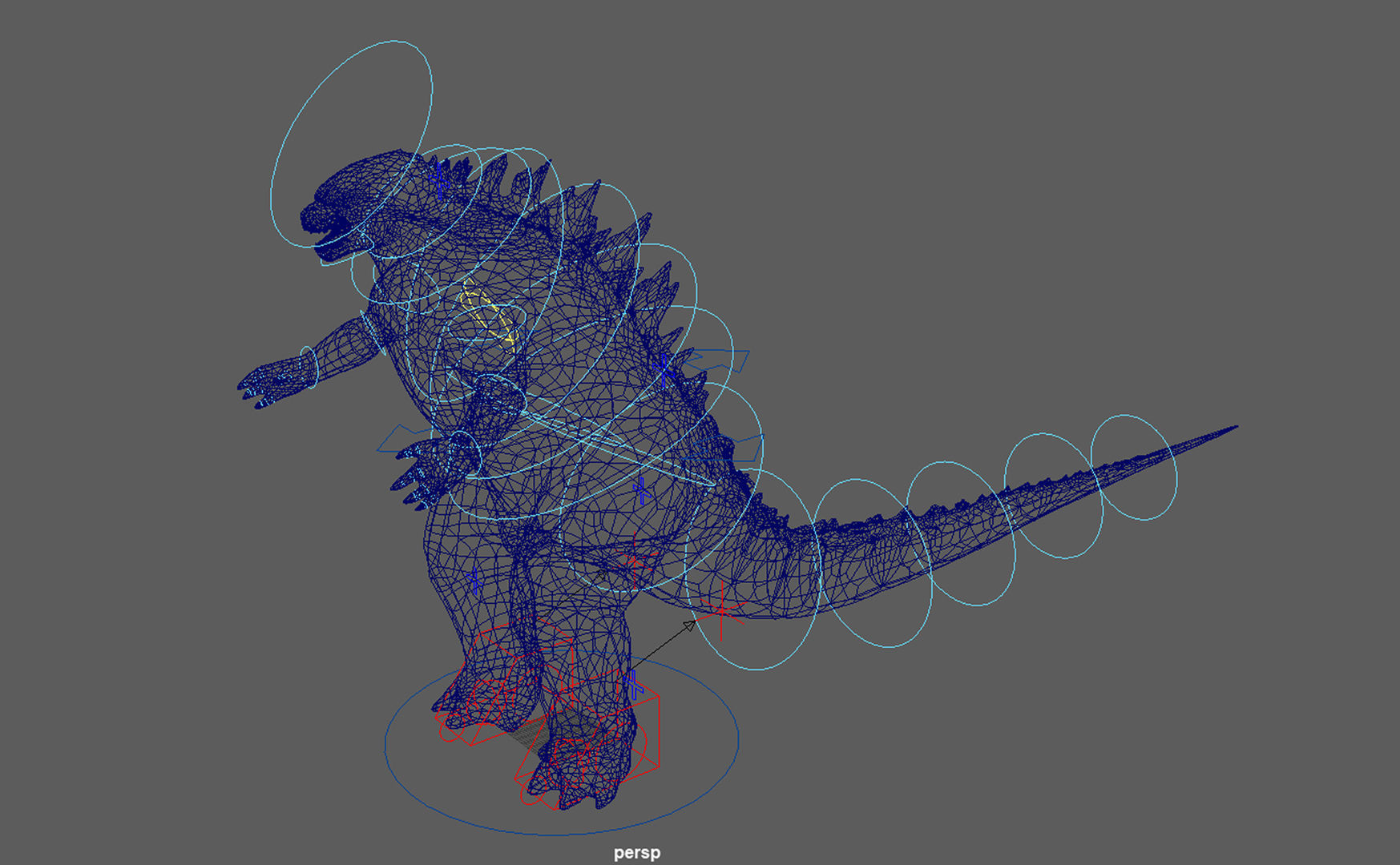 Godzilla Rigged 3D model rigged | CGTrader