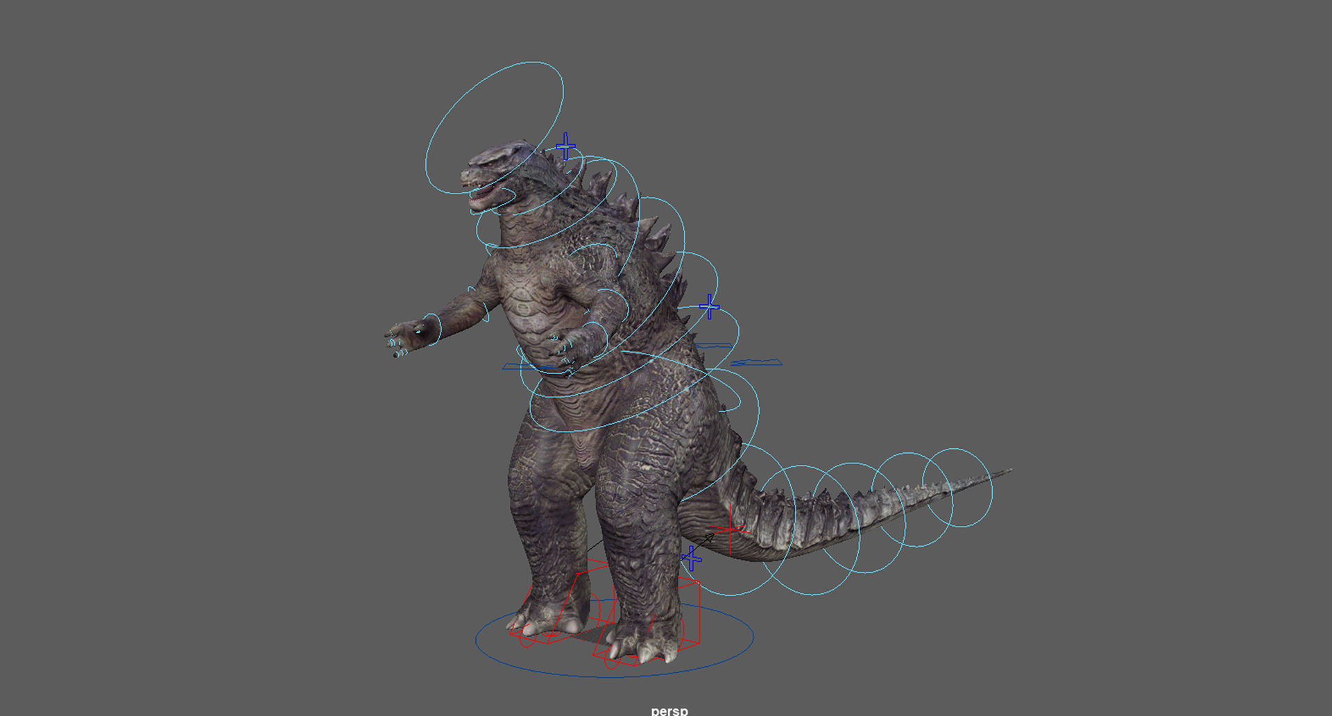 Godzilla Rigged 3D model rigged | CGTrader