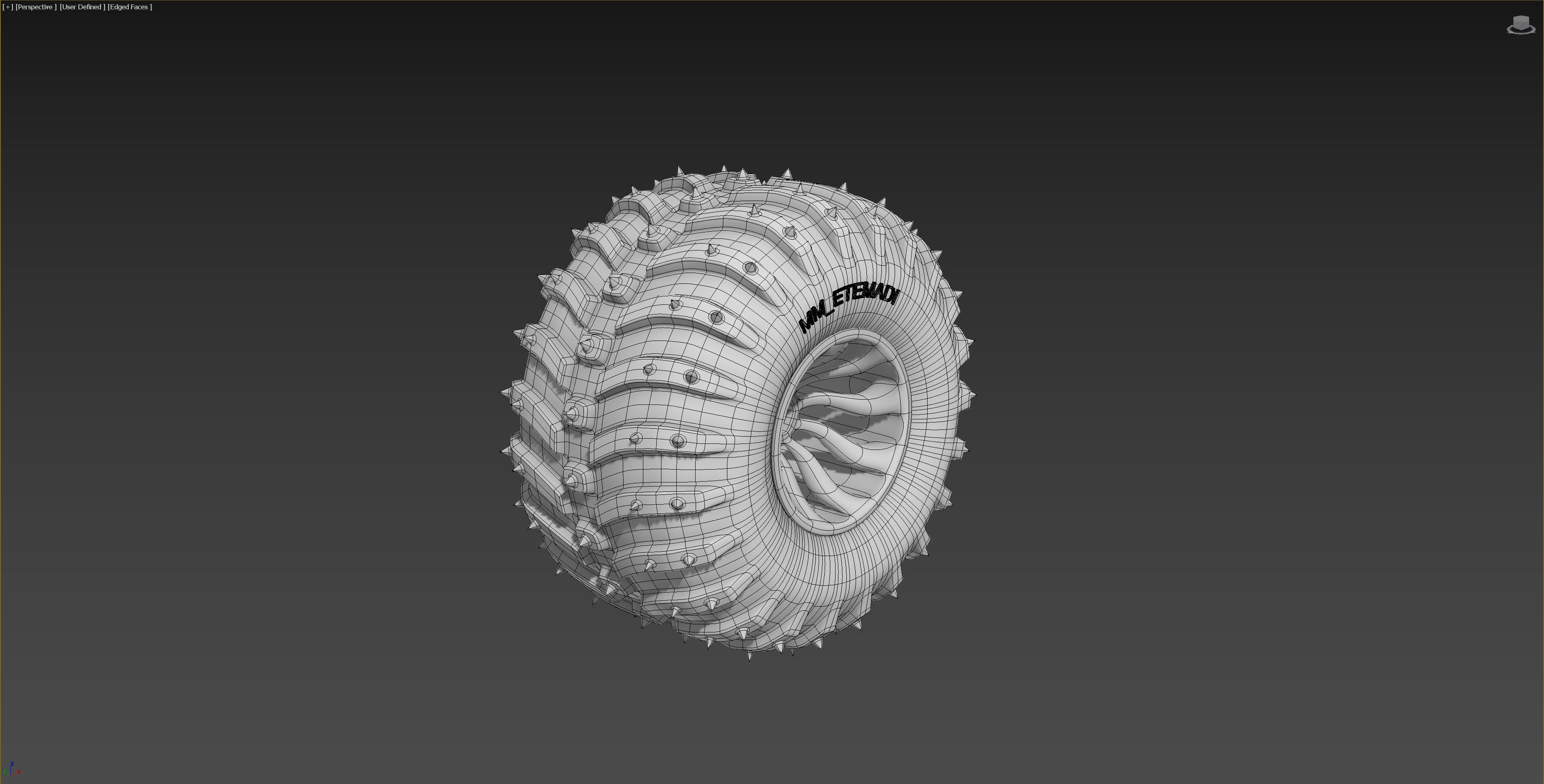 Rubber model tractor tire 3D model | CGTrader