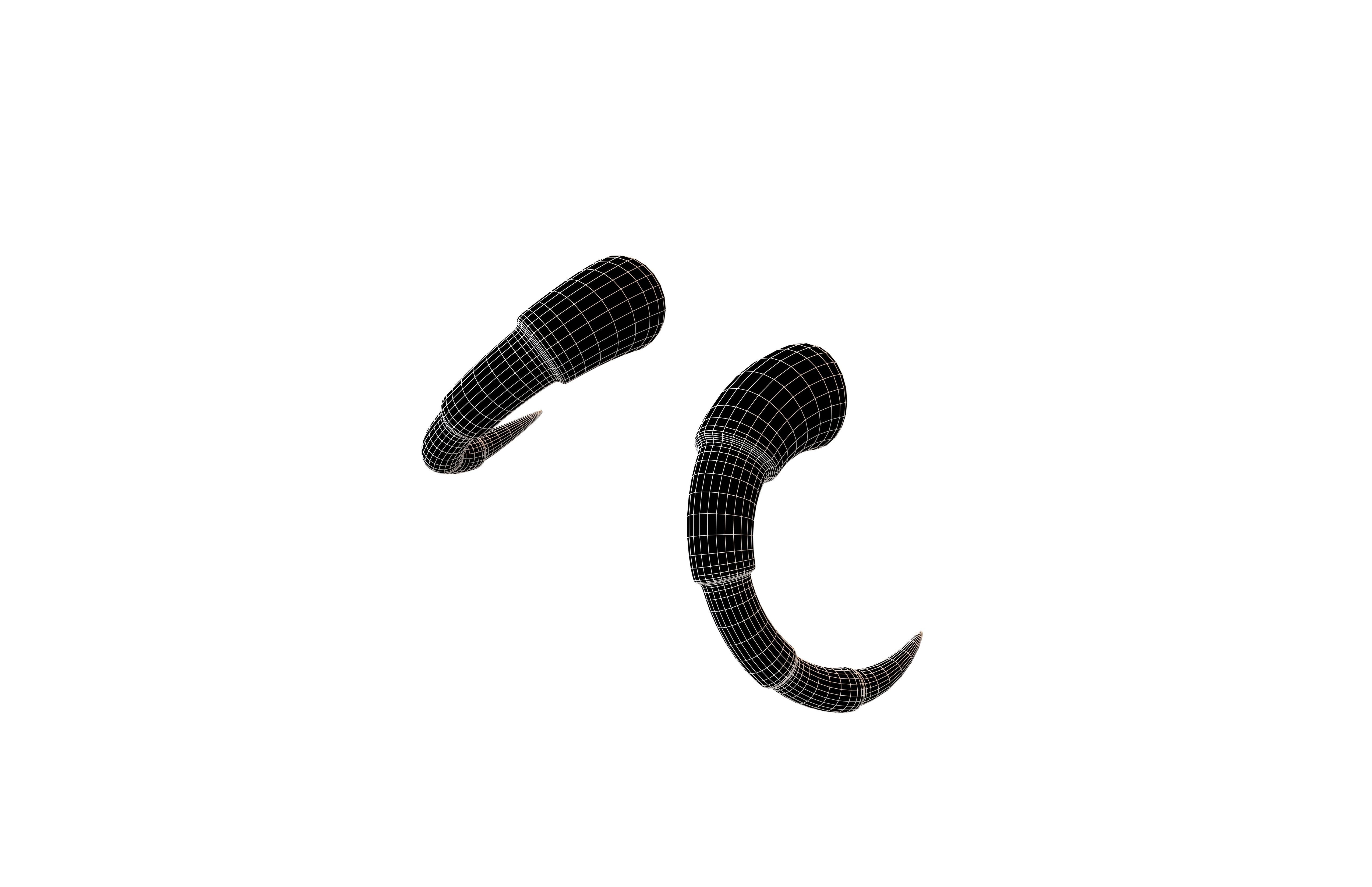 3D model Demon Horn v3 001 VR / AR / low-poly | CGTrader