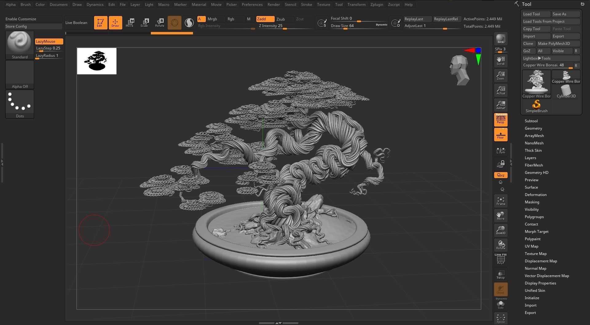 Bonsai tree copper wire 3D model | CGTrader