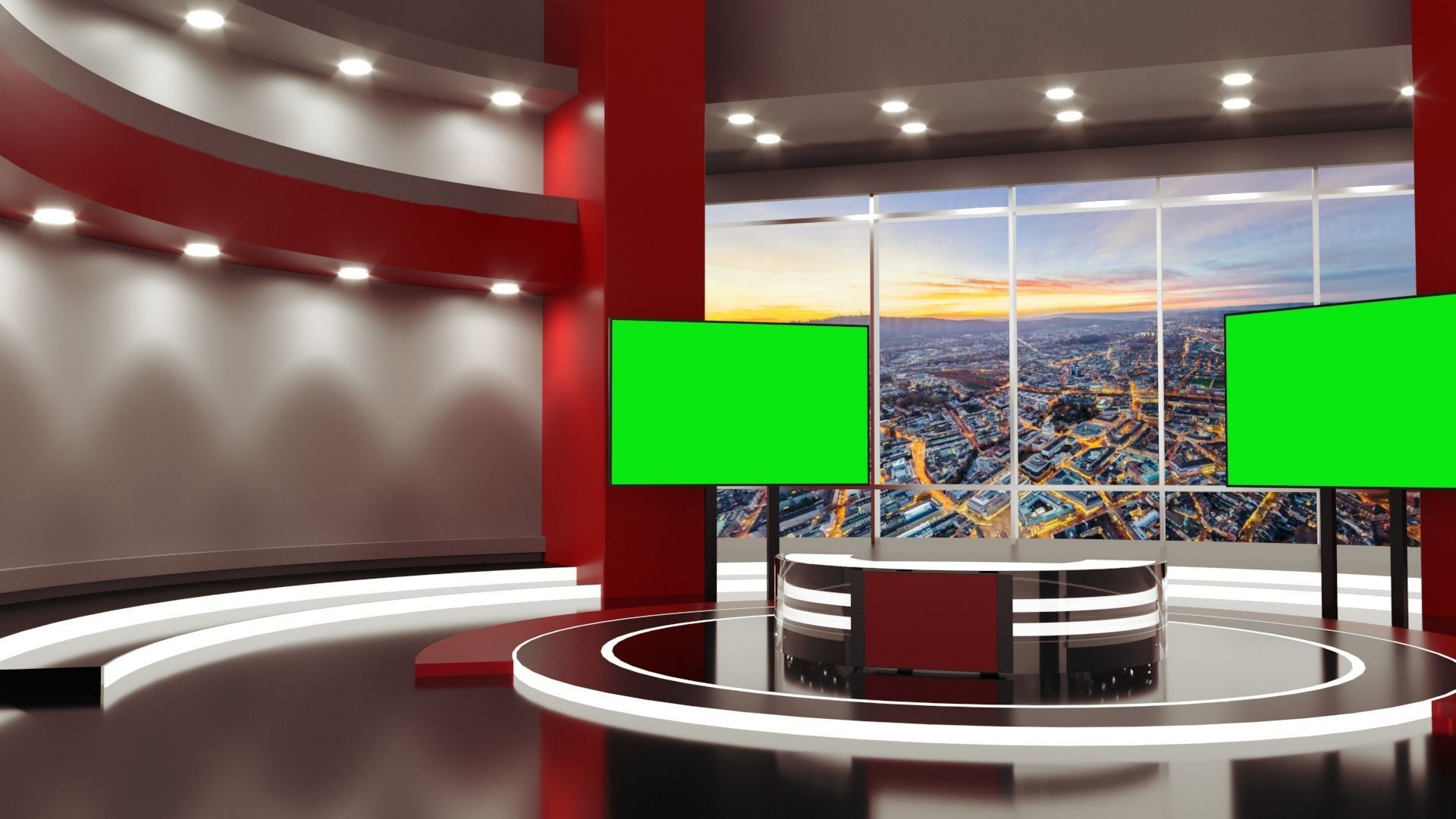 News Virtual Set 3D model | CGTrader