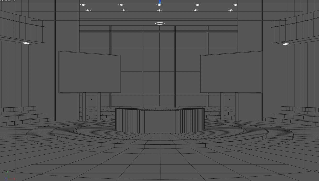 News Virtual Set 3D model | CGTrader