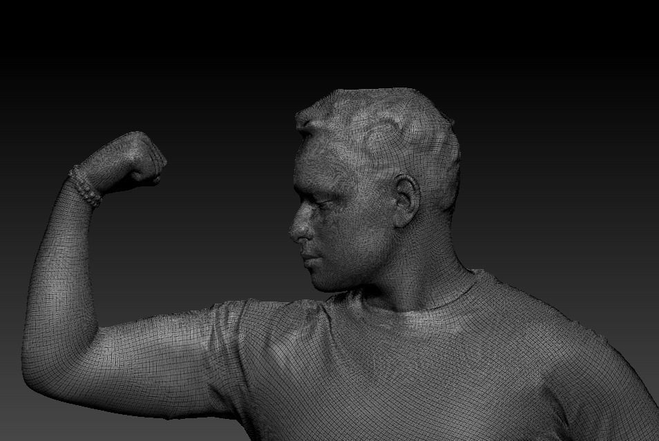 3D model Young man showing his biceps 356 VR / AR / low-poly | CGTrader