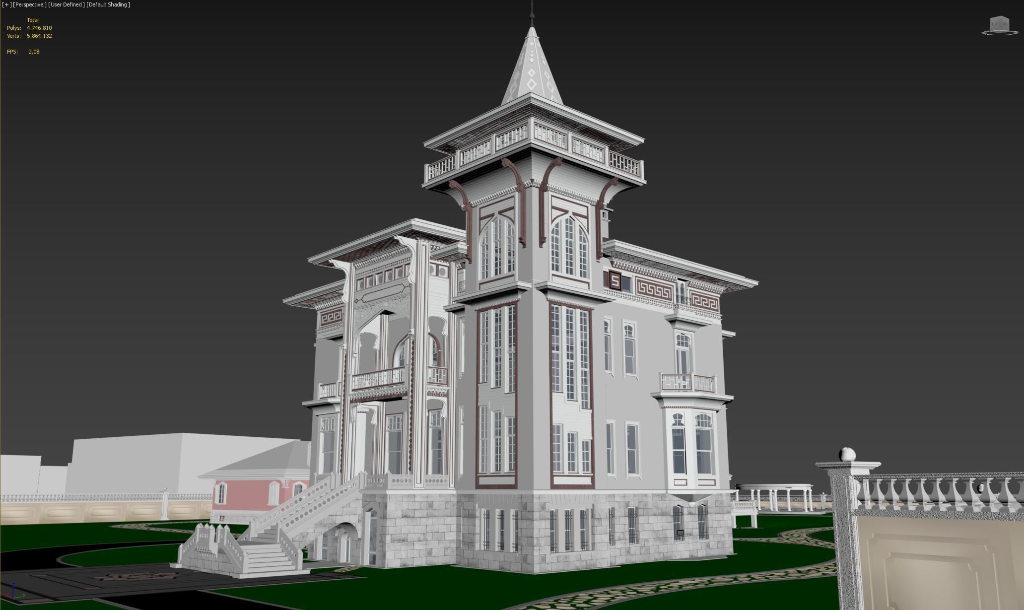 Old Style Mansion 3D Lumion 11-5 Model 3D model animated | CGTrader