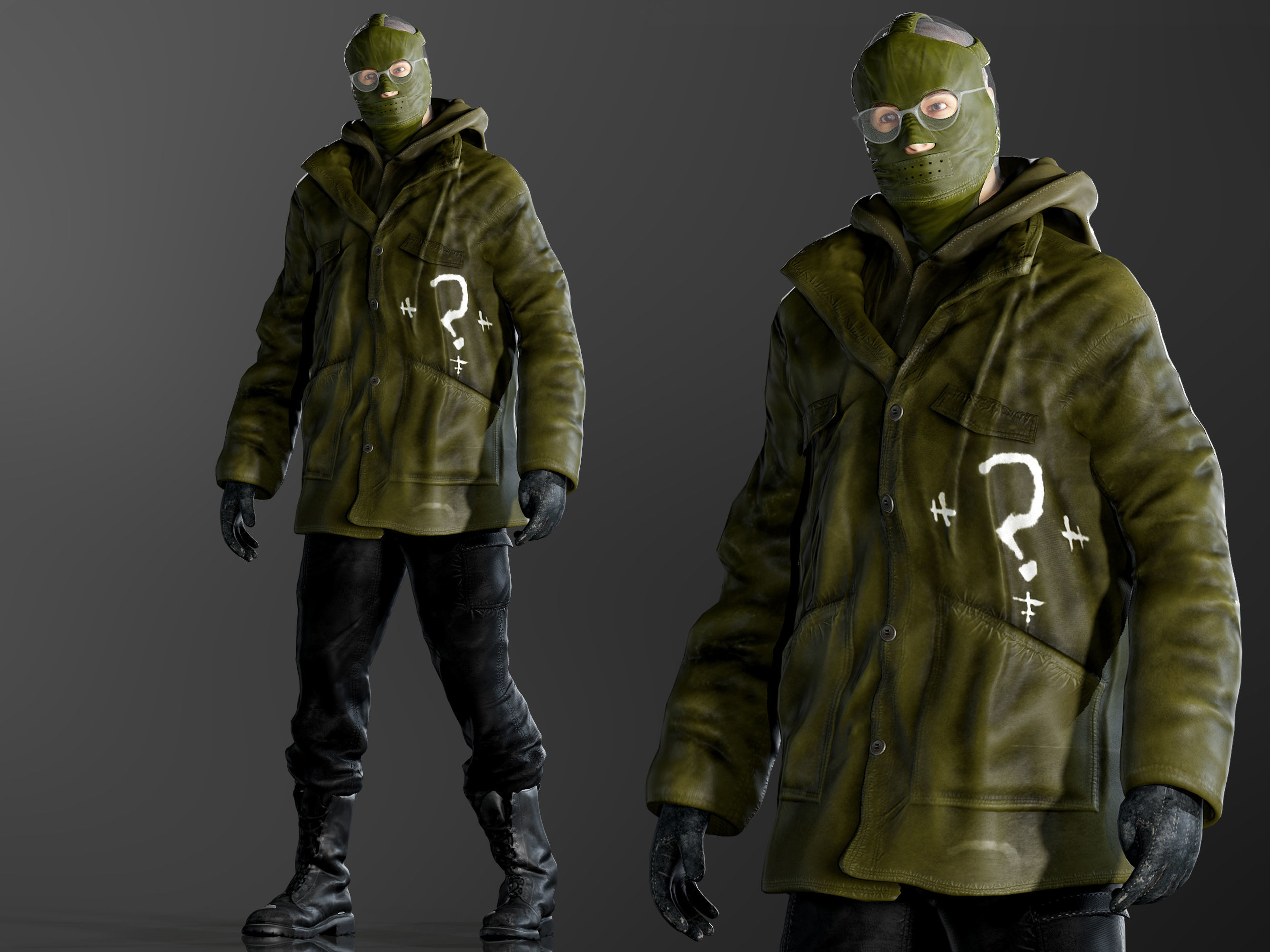 3D model Riddler From Batman movie 2022 VR / AR / low-poly rigged ...