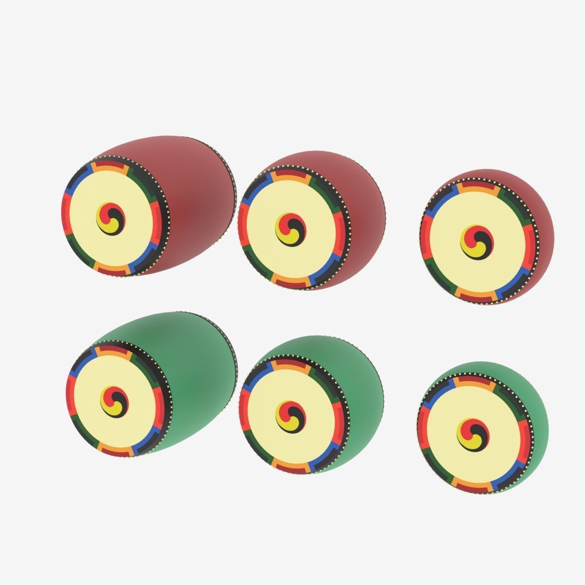 Korean Traditional Drum Buk 3D model | CGTrader