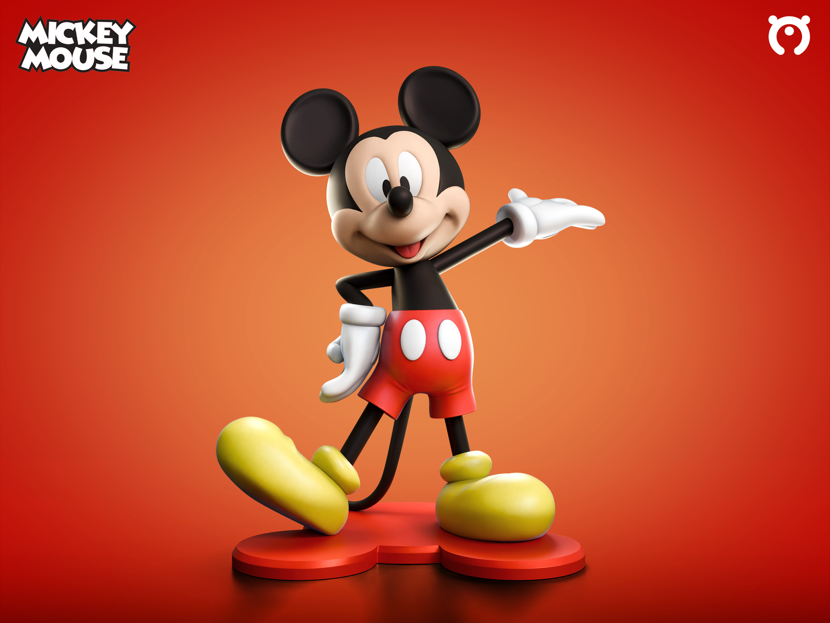 MICKEY MOUSE 3D model 3D printable | CGTrader