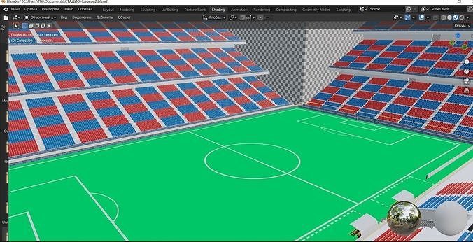 3D model Football Stadium modules and a8 story VR / AR / low-poly ...