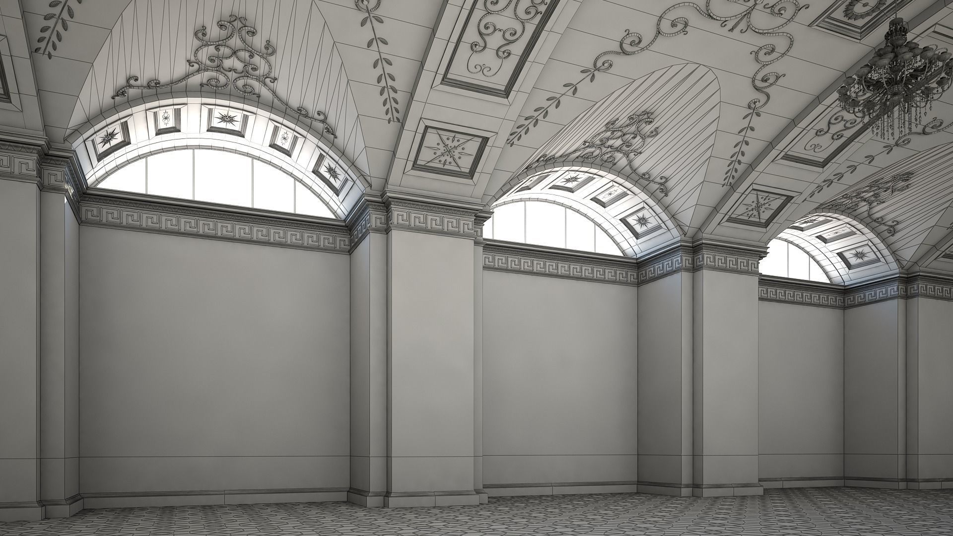 Marble Hall 3D model | CGTrader