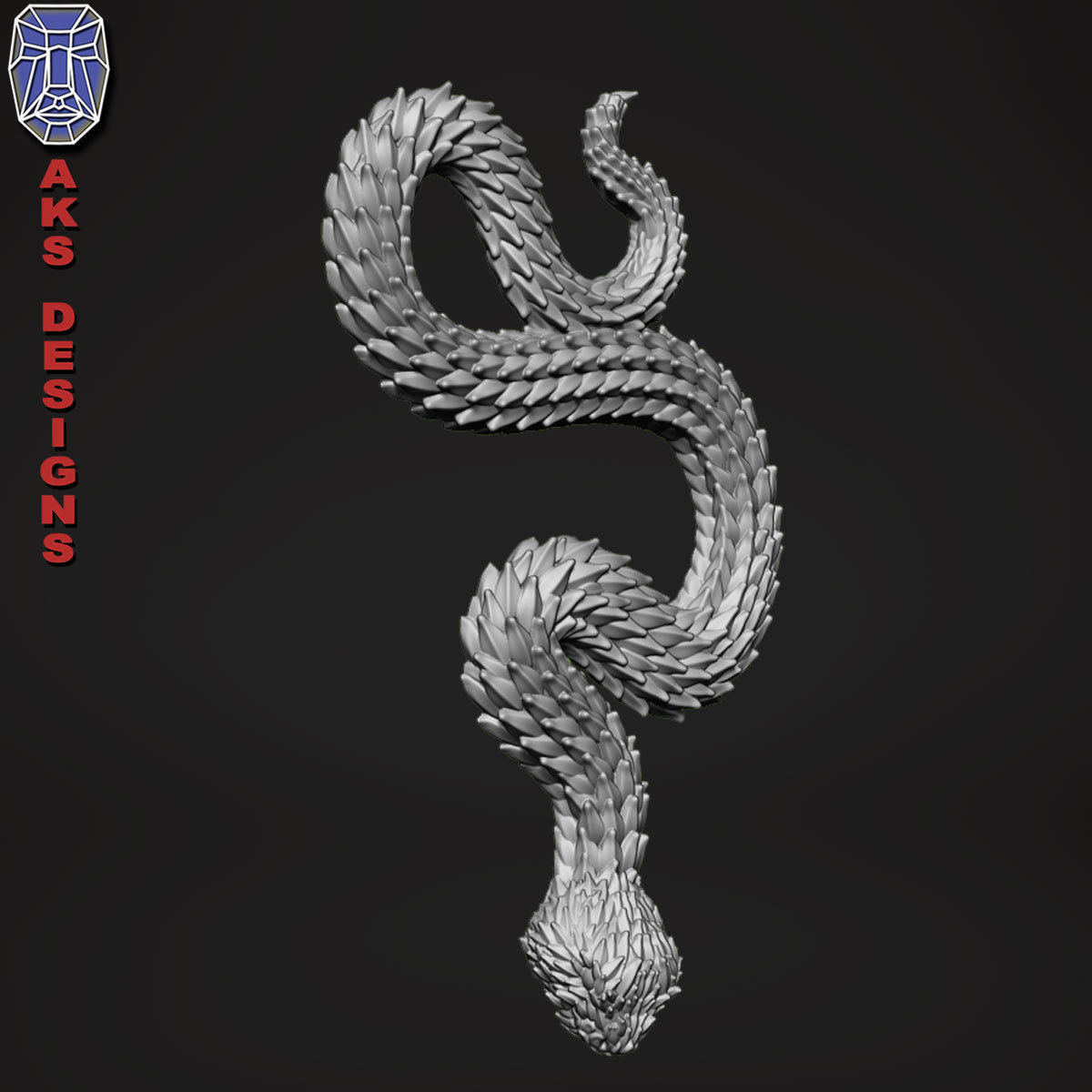 snake version 1 Bas relief for cnc 3D model 3D printable | CGTrader