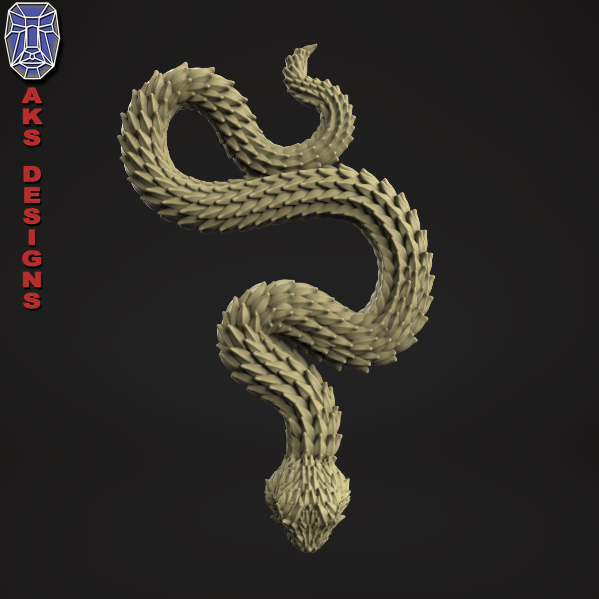snake version 1 Bas relief for cnc 3D model 3D printable | CGTrader