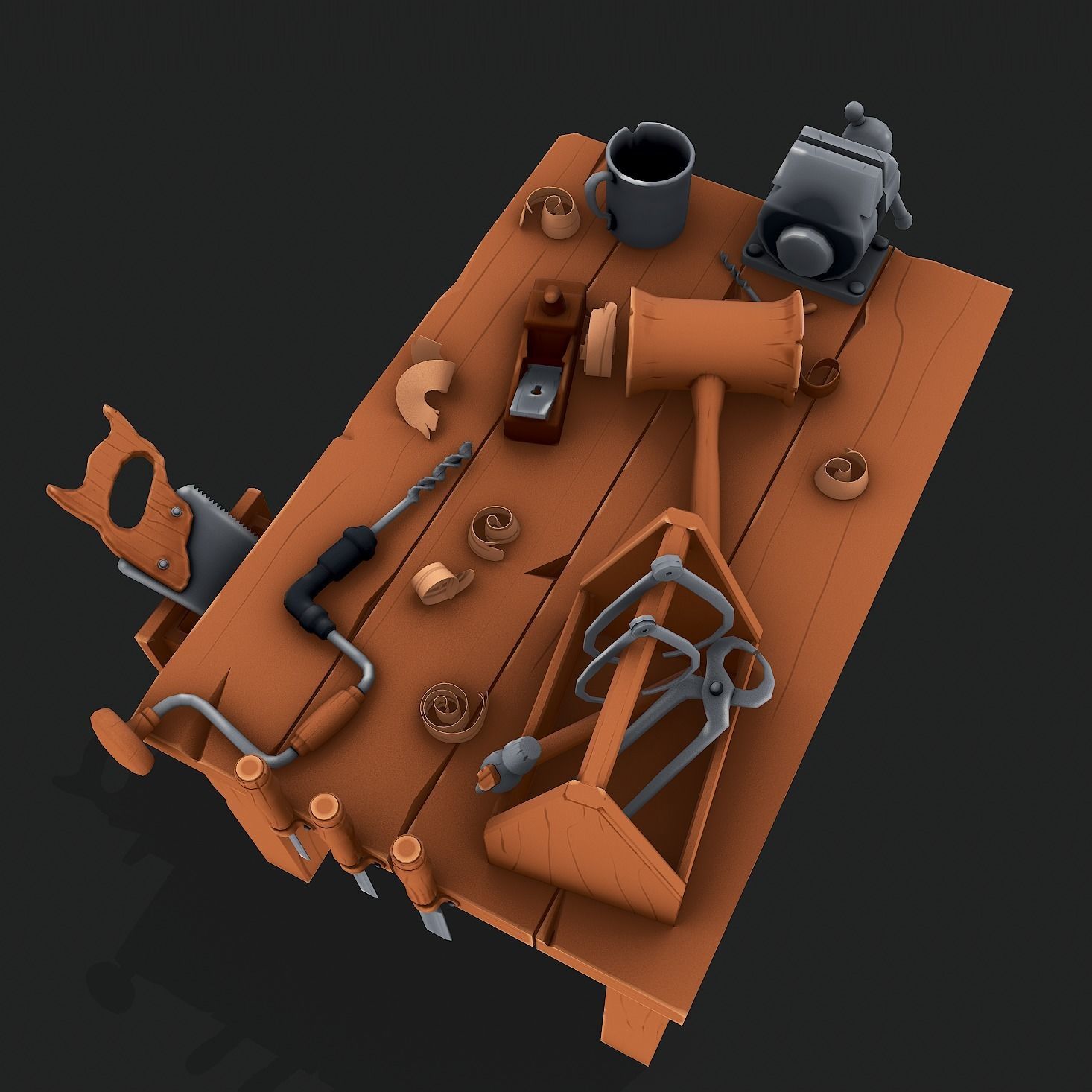 3D model Stylized Carpentry Bench VR / AR / low-poly | CGTrader 3D model Stylized Carpentry Bench VR / AR / low-poly | CGTrader