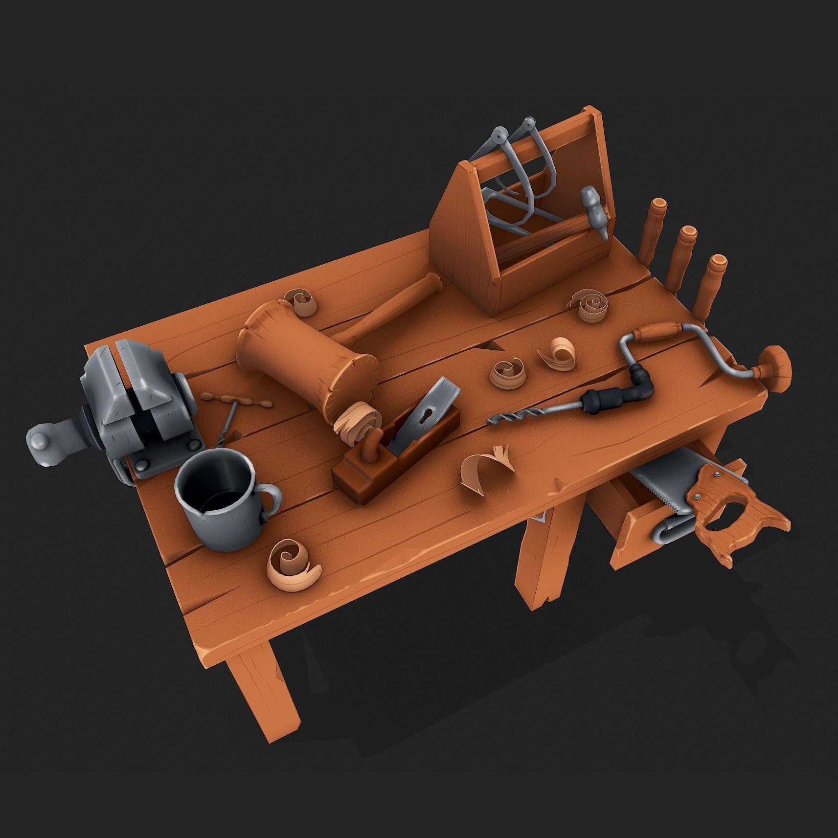 3D model Stylized Carpentry Bench VR / AR / low-poly | CGTrader 3D model Stylized Carpentry Bench VR / AR / low-poly | CGTrader