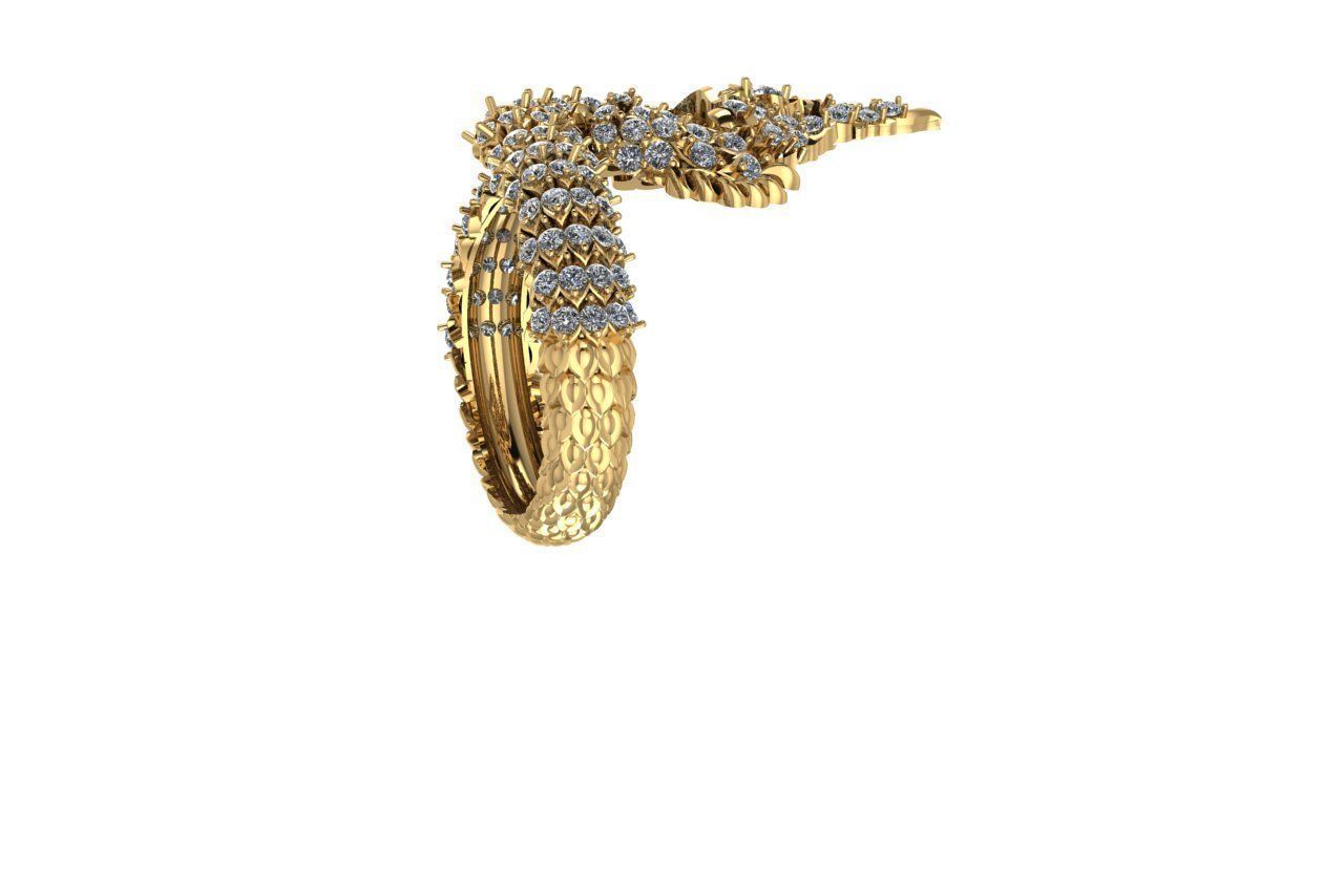 Naga khmer Ring Gold Dragon Cambodia Naga model 3D print model 3D model ...