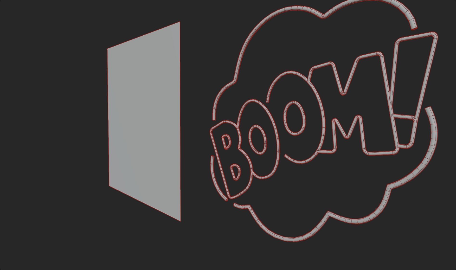 3D model Neon Boom bomb sign p1 VR / AR / low-poly | CGTrader