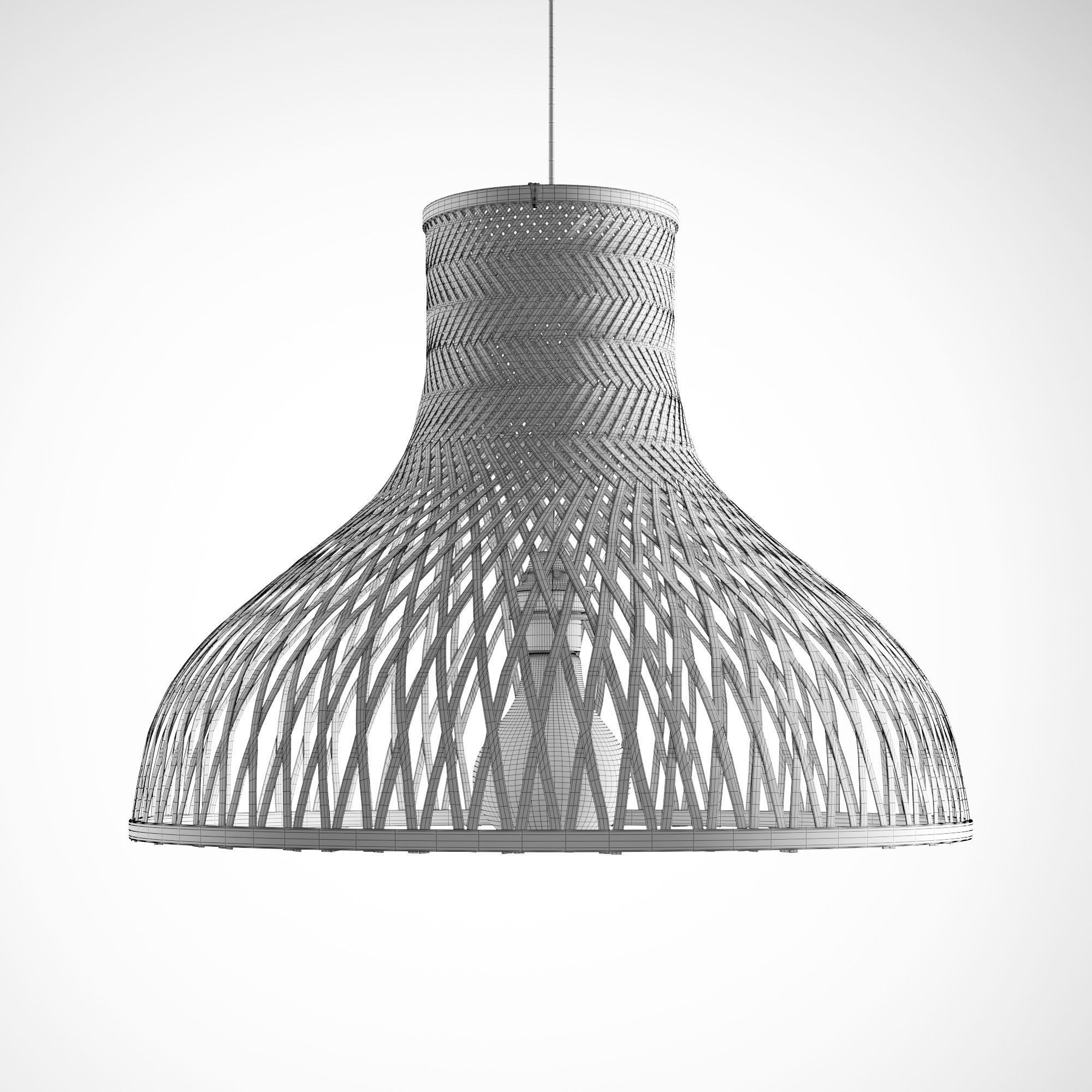 Bamboo lamp ondine 3D model | CGTrader