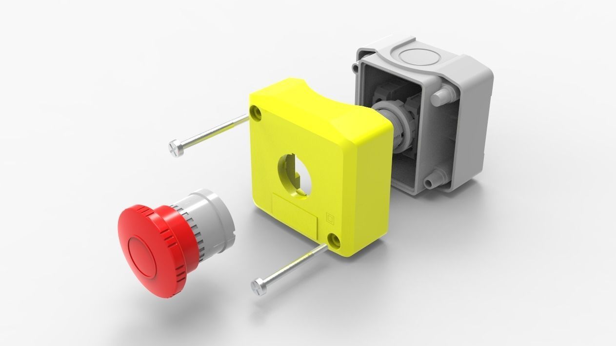 Emergency Stop Button 3D model | CGTrader