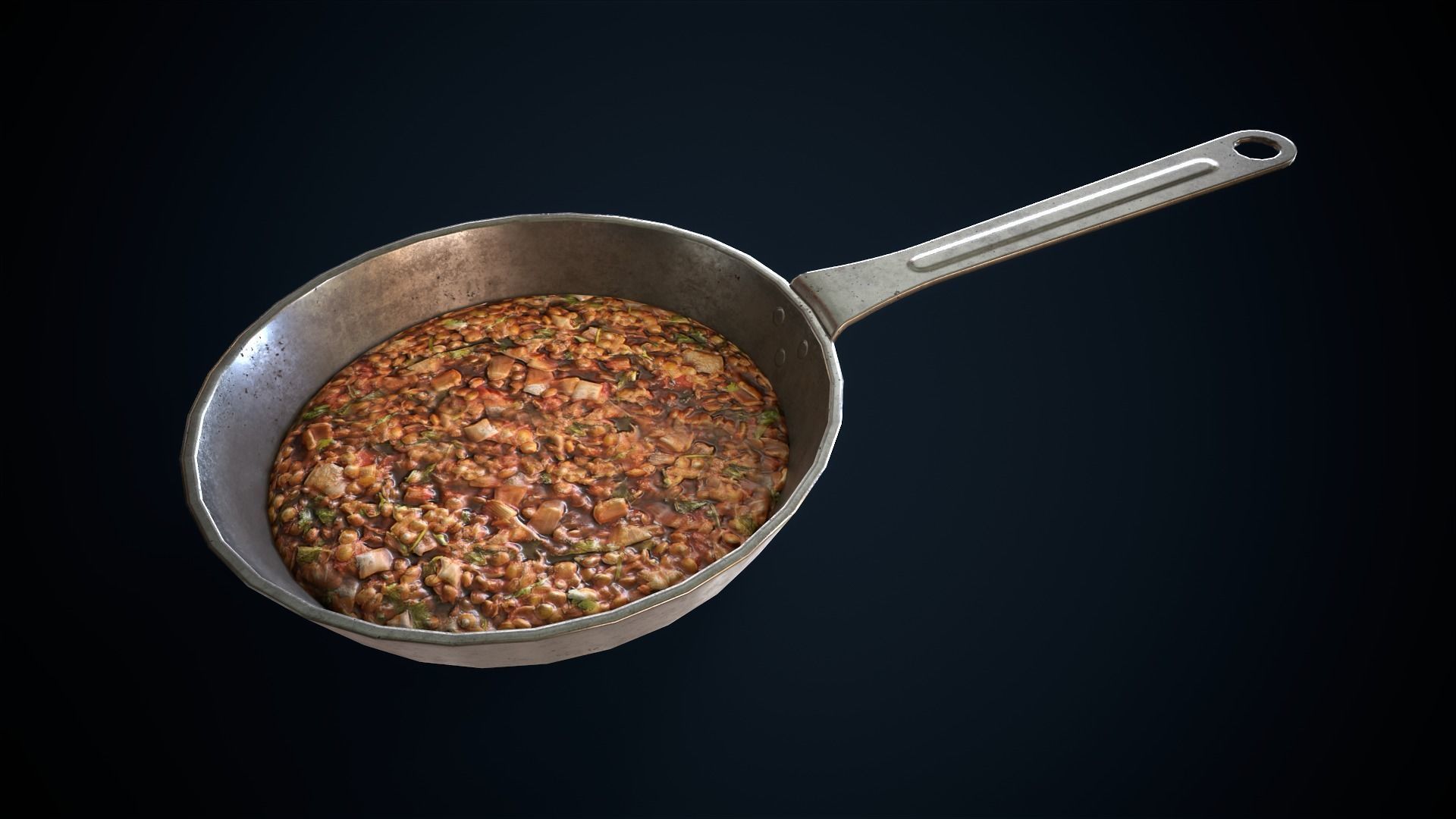 3D model Aluminum frying pan VR / AR / low-poly | CGTrader